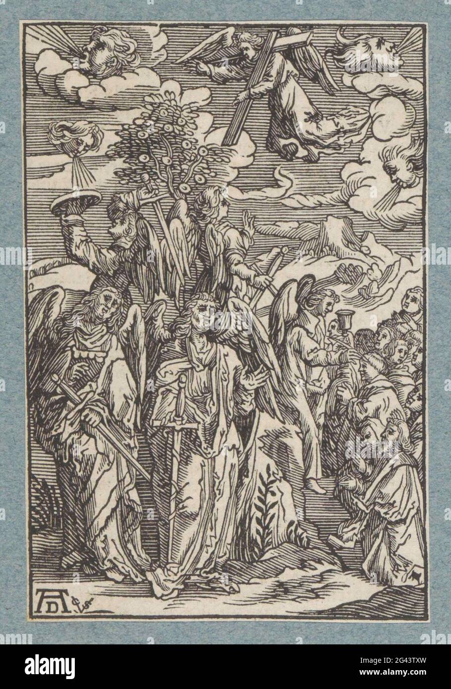 Angels stop the four winds. Four angels stop four winds (in the form of ...