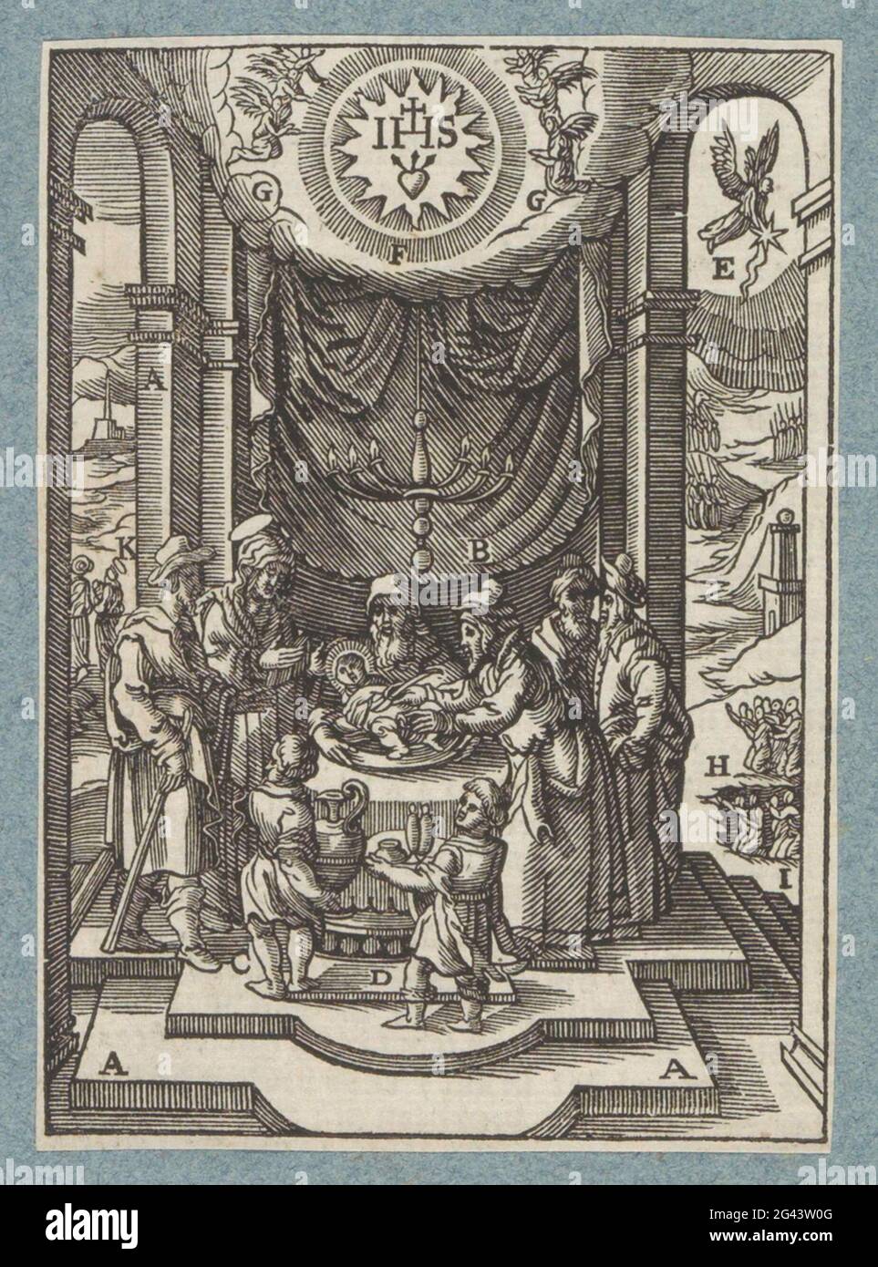 Circumcision of Christ. The high priest knows the Christ child into the ...