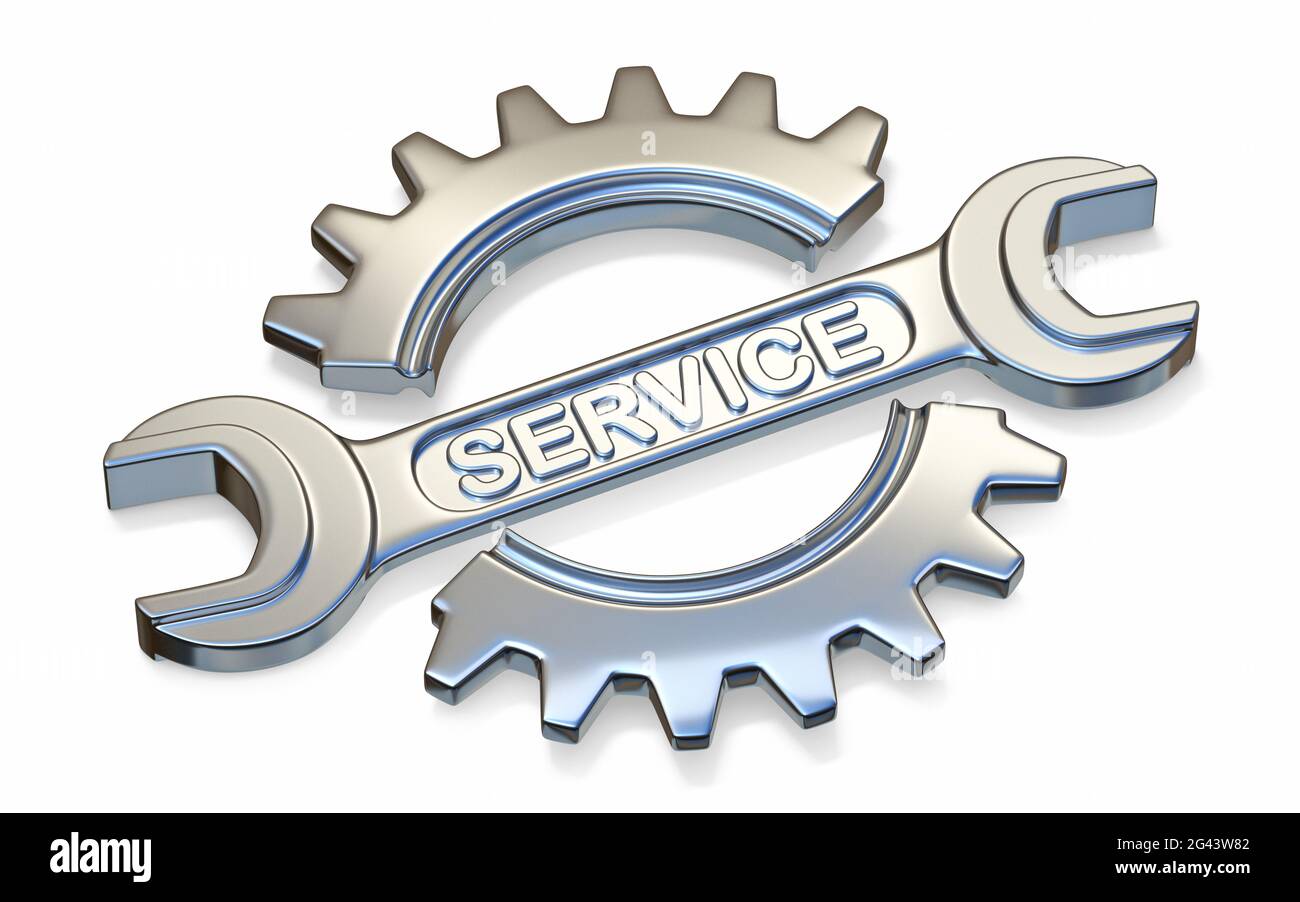 Metal service icon 3D Stock Photo - Alamy