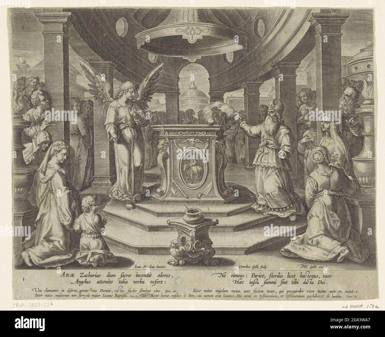 The sacrifice of Zacharias; The life of John the Baptist. View of an ...