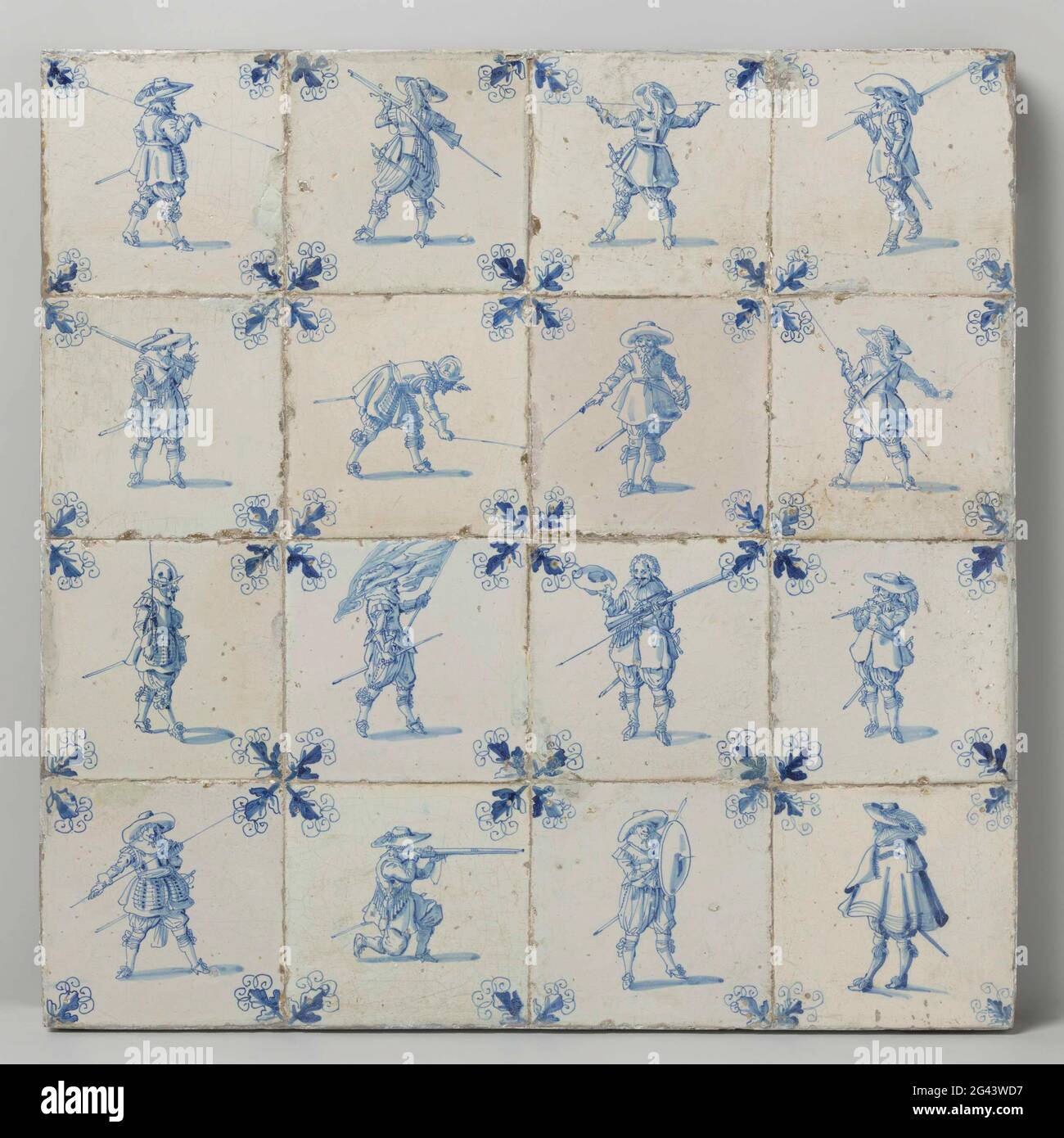 Field of sixteen tiles with soldiers. Field of sixteen tiles (4 x 4 ...