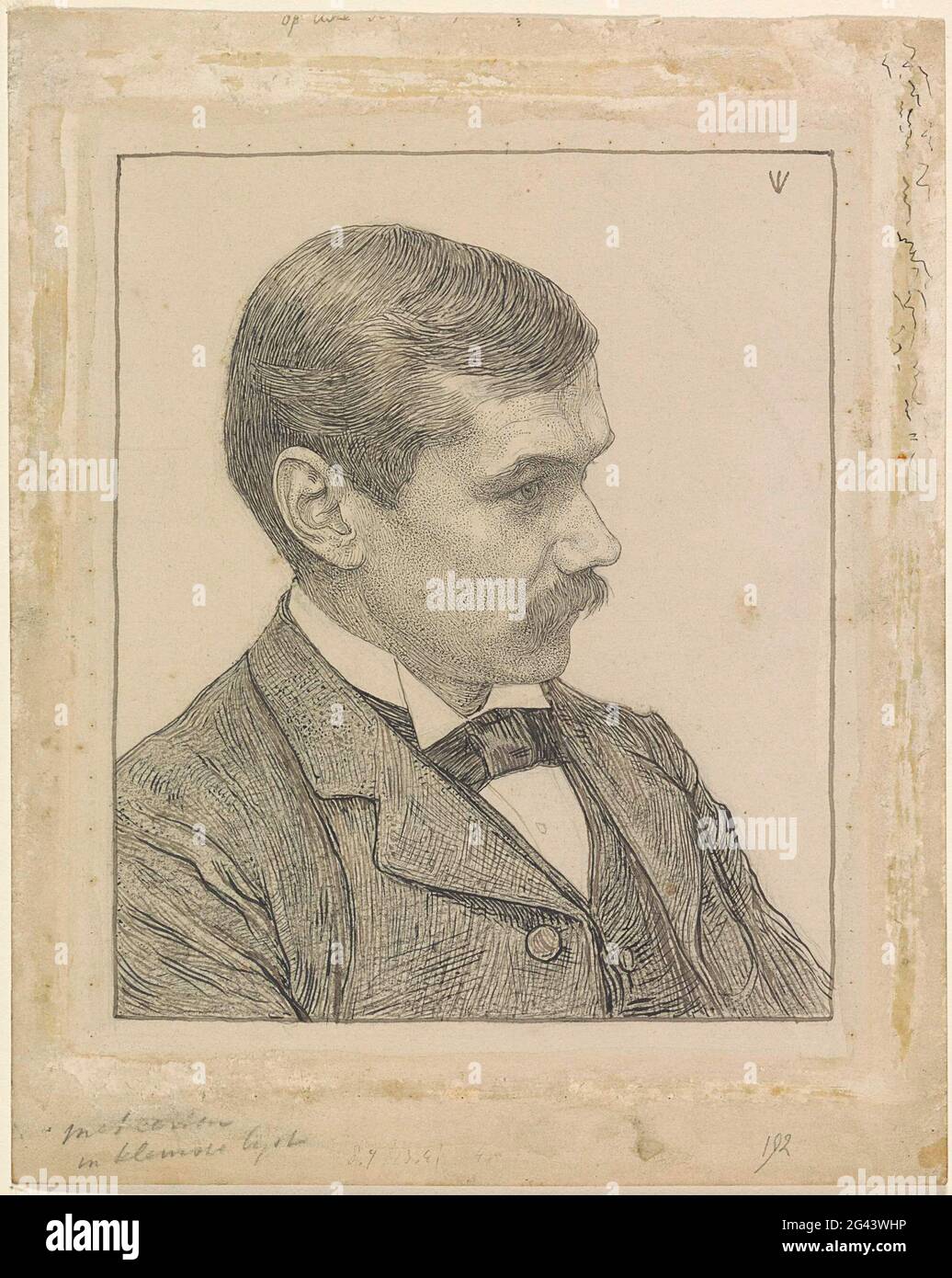 Portrait of the writer Frederik Willem van Eeden Stock Photo - Alamy