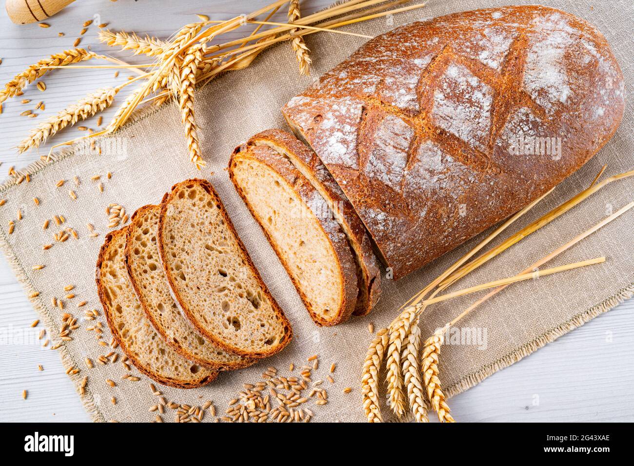 Delicious mixed rye bread, also called gray bread Stock Photo - Alamy