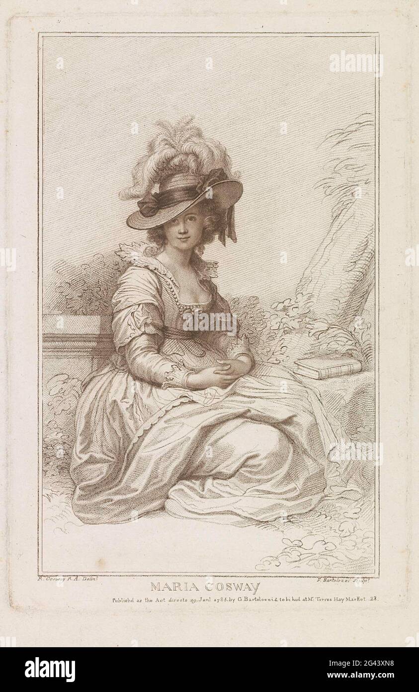 Portrait of Maria Cossway. Portrait of Maria Cossway Stock Photo - Alamy