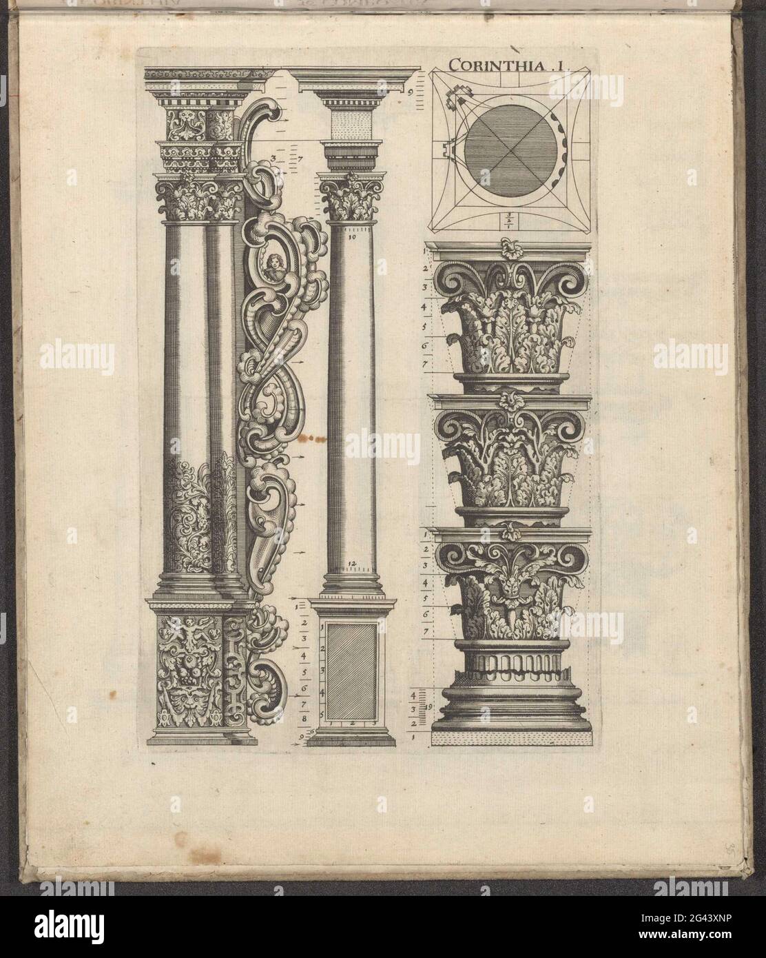 Columns and capitals of the Corinthian order; Corinthia .i.; Fünf ...