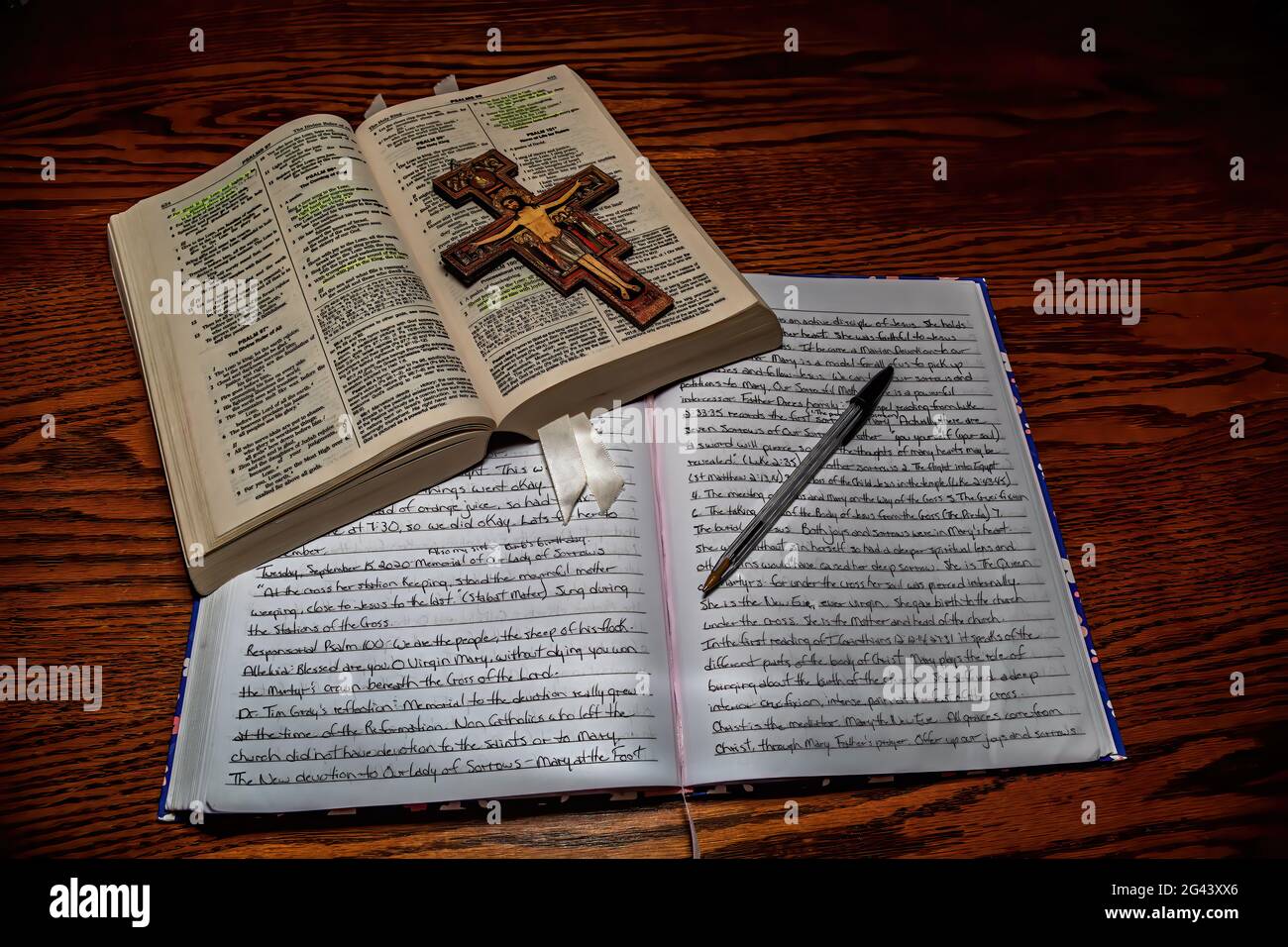 Still life bible study with San Damiano cross from Assisi, Italy ...