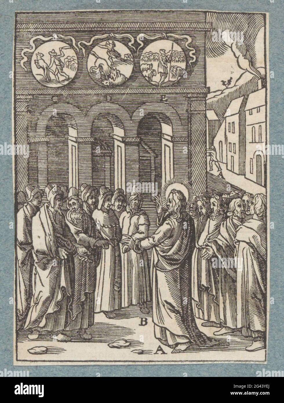 Parable of the good shepherd. Christ tells the Pharisees about the good ...