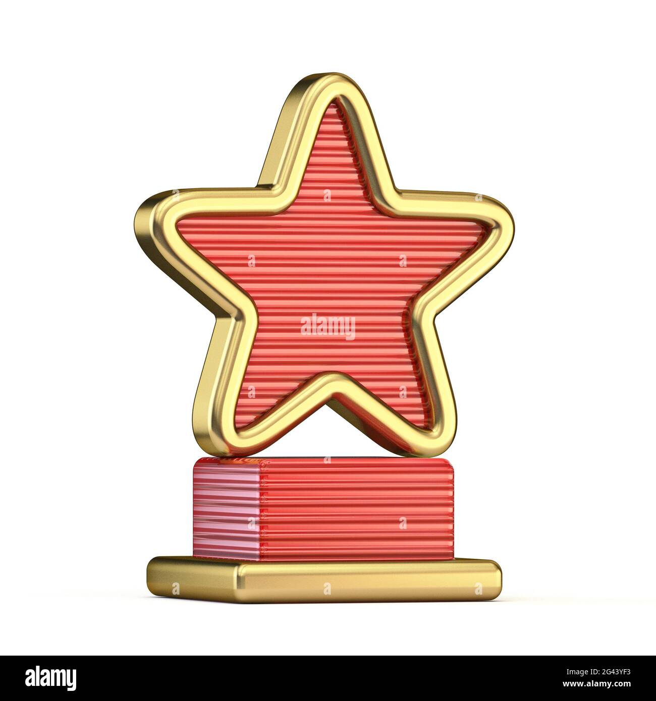 Winner gold trophy red Cut Out Stock Images & Pictures - Alamy
