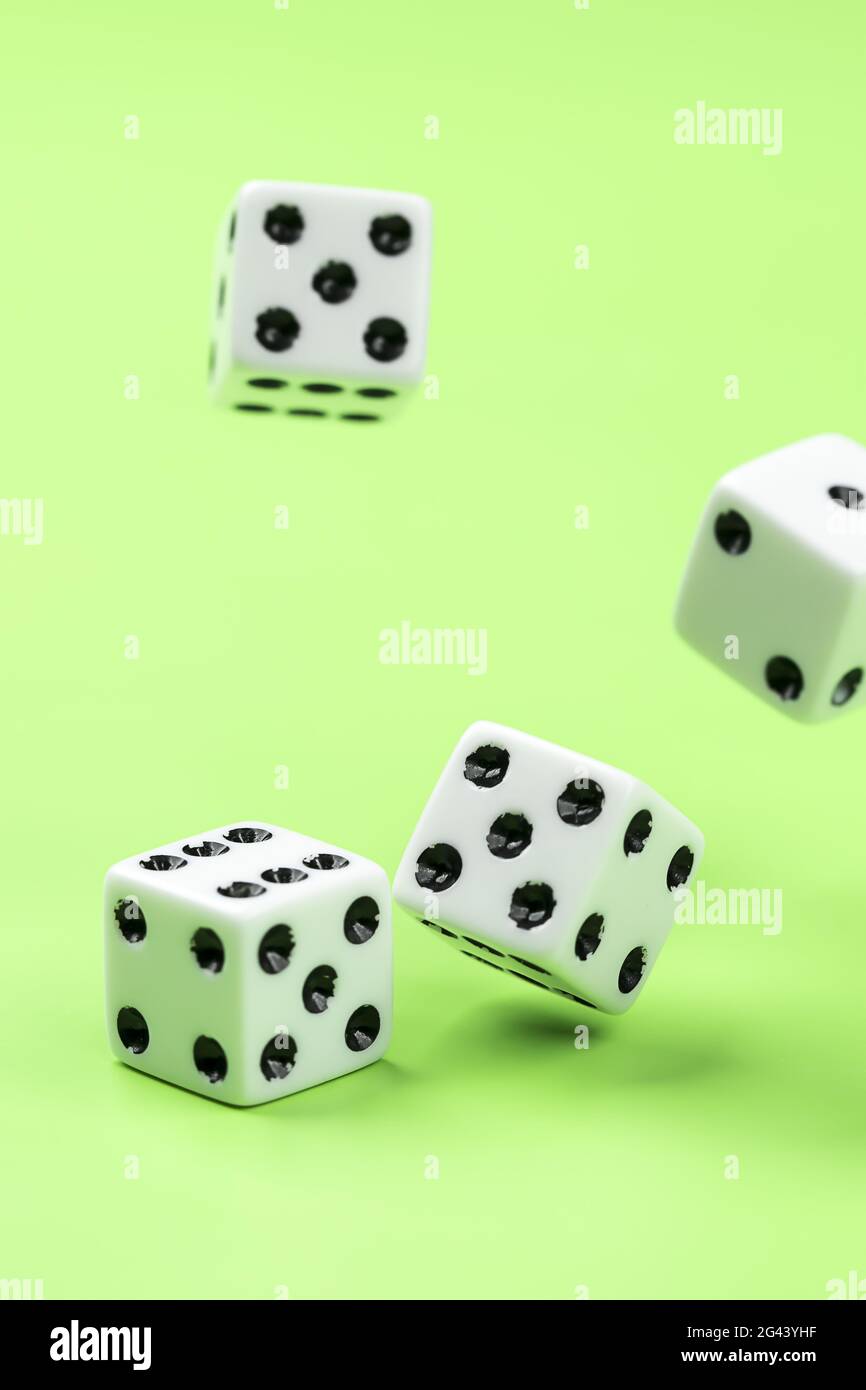 Dice rolling white background hi-res stock photography and images - Alamy