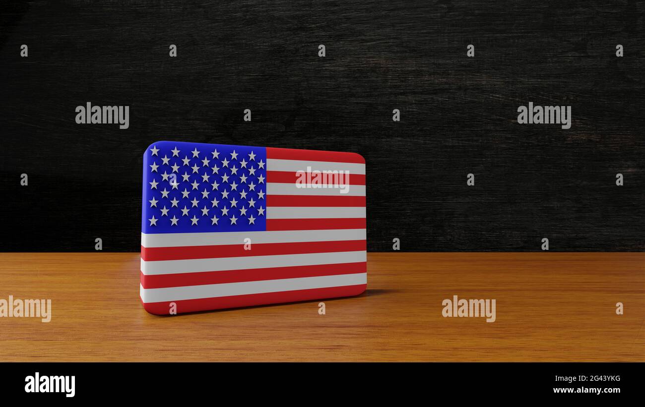 United States of America square flag 3d rendering Stock Photo - Alamy
