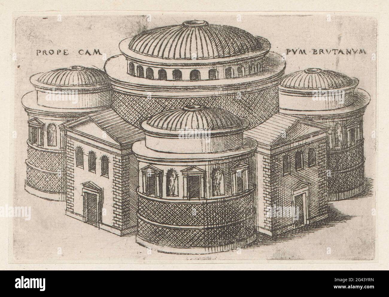 Structure; Prope Cam Pum Brushum; Livre des Edifes Antiques Romains ...