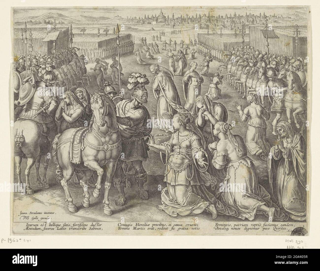 Reconciliation between the Romans and the Sabines; Famous Roman women ...