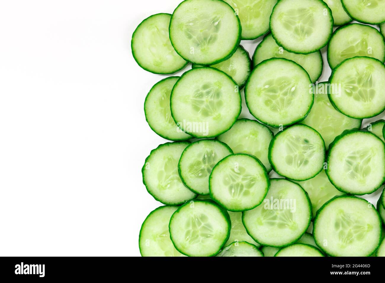 Cucumber slices texture overhead hi-res stock photography and images ...