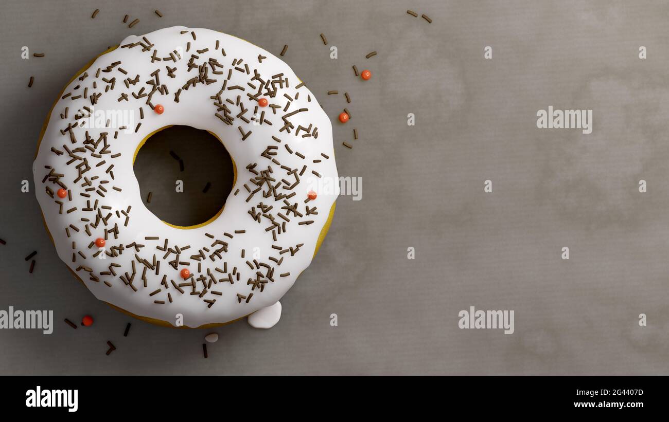 Sweet donut white paper hi-res stock photography and images - Alamy
