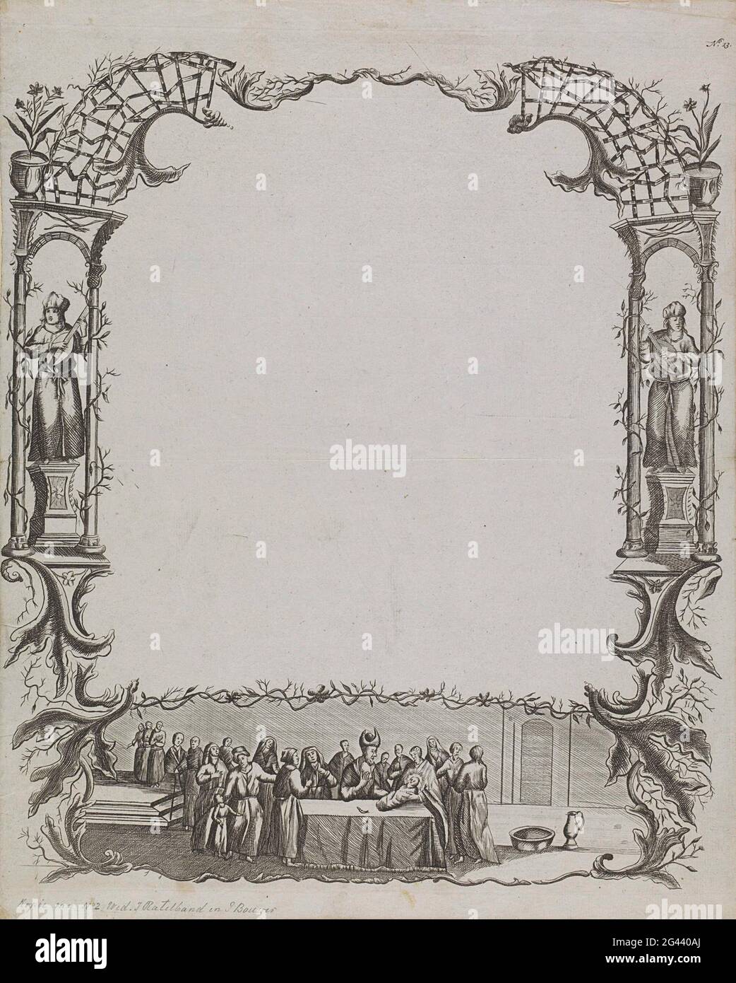 Greeting letter with presentation of Christ in the temple. Call letter ...