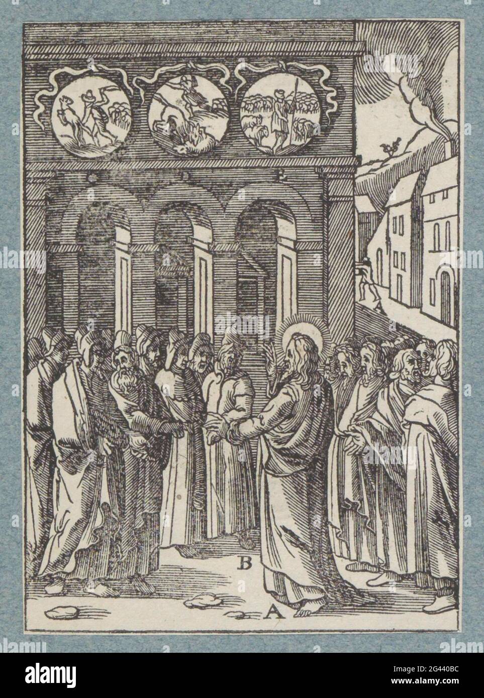 Parable of the good shepherd. Christ tells the Pharisees about the good ...