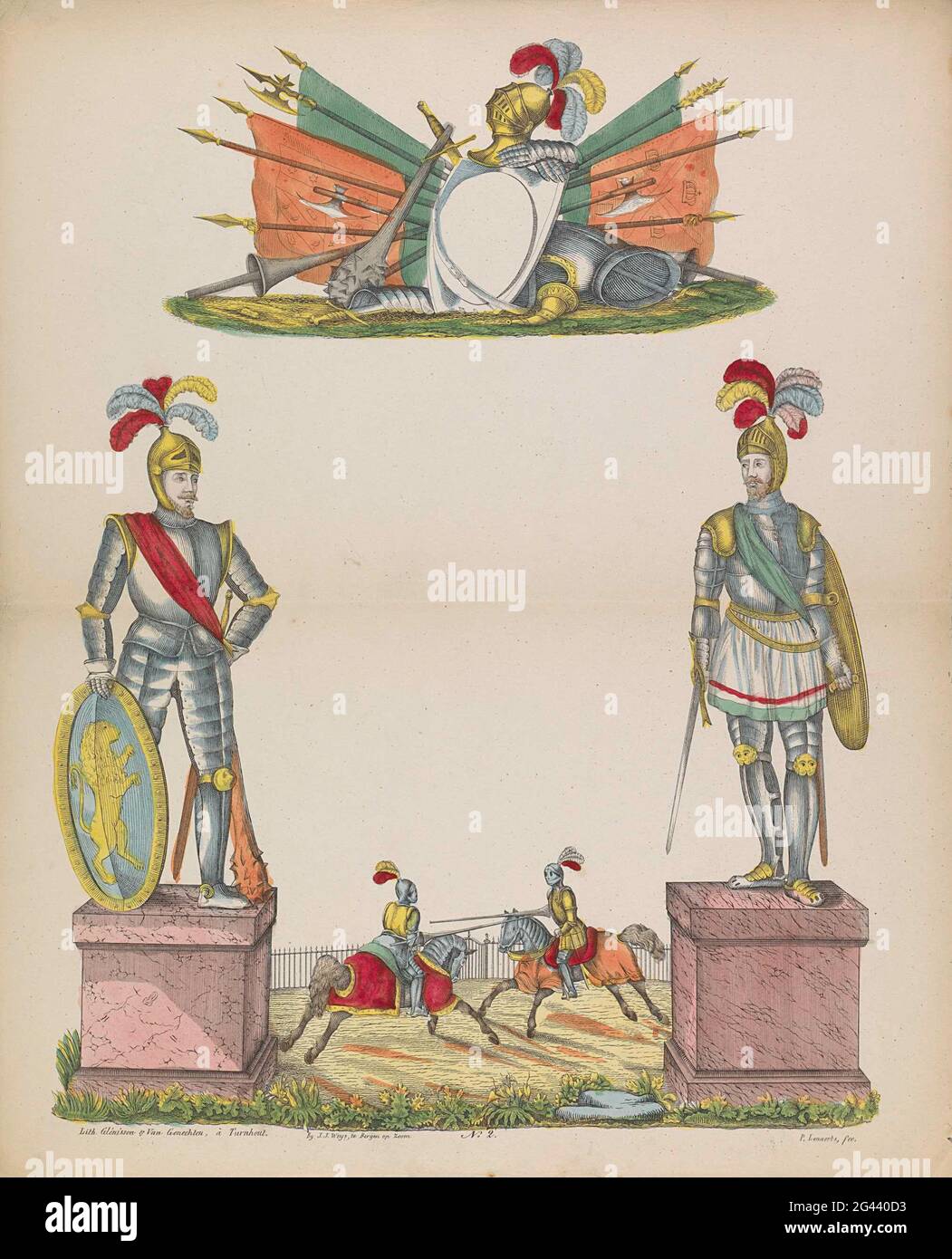 Greeting letter with knight tournament. Call letter with unwritten ...