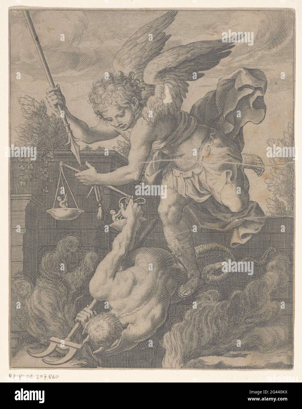Archangel Michael and the dragon. The Archangel Michaël tramples the ...