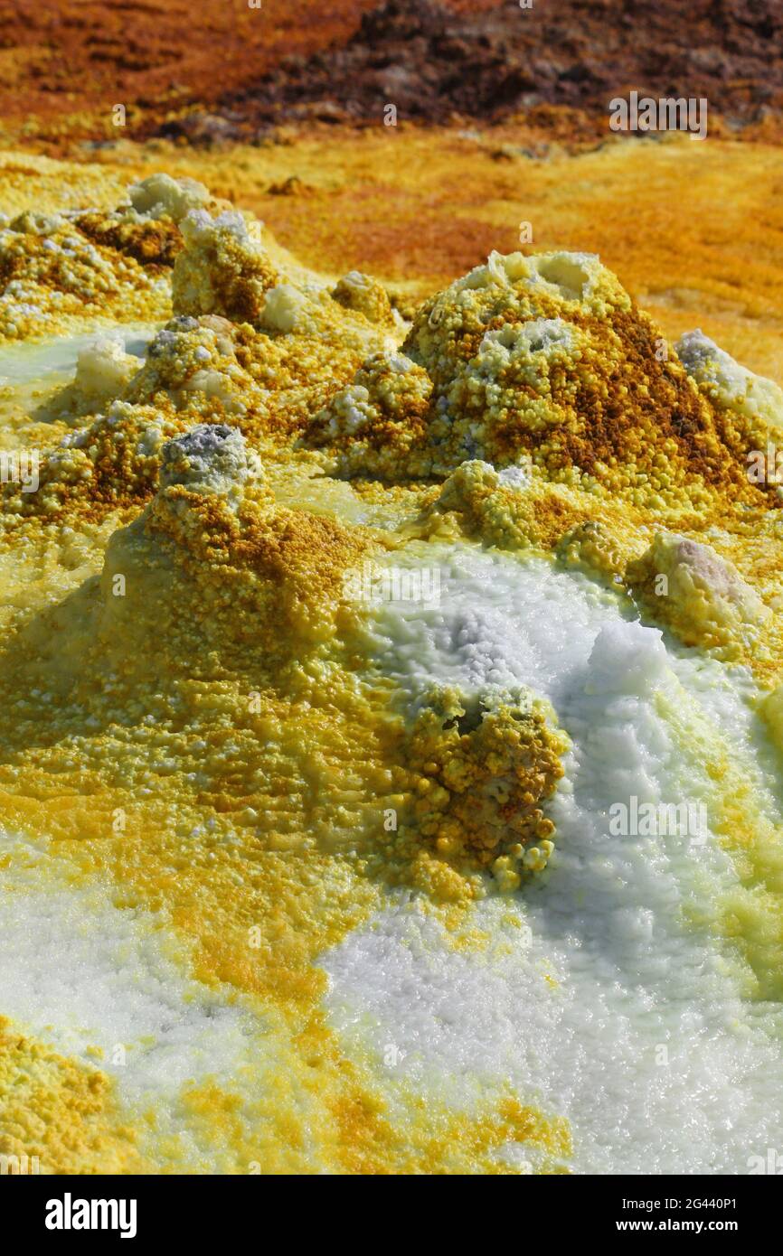 Ethiopia; Afar region; Danakil Desert; Danakil Depression; active ...