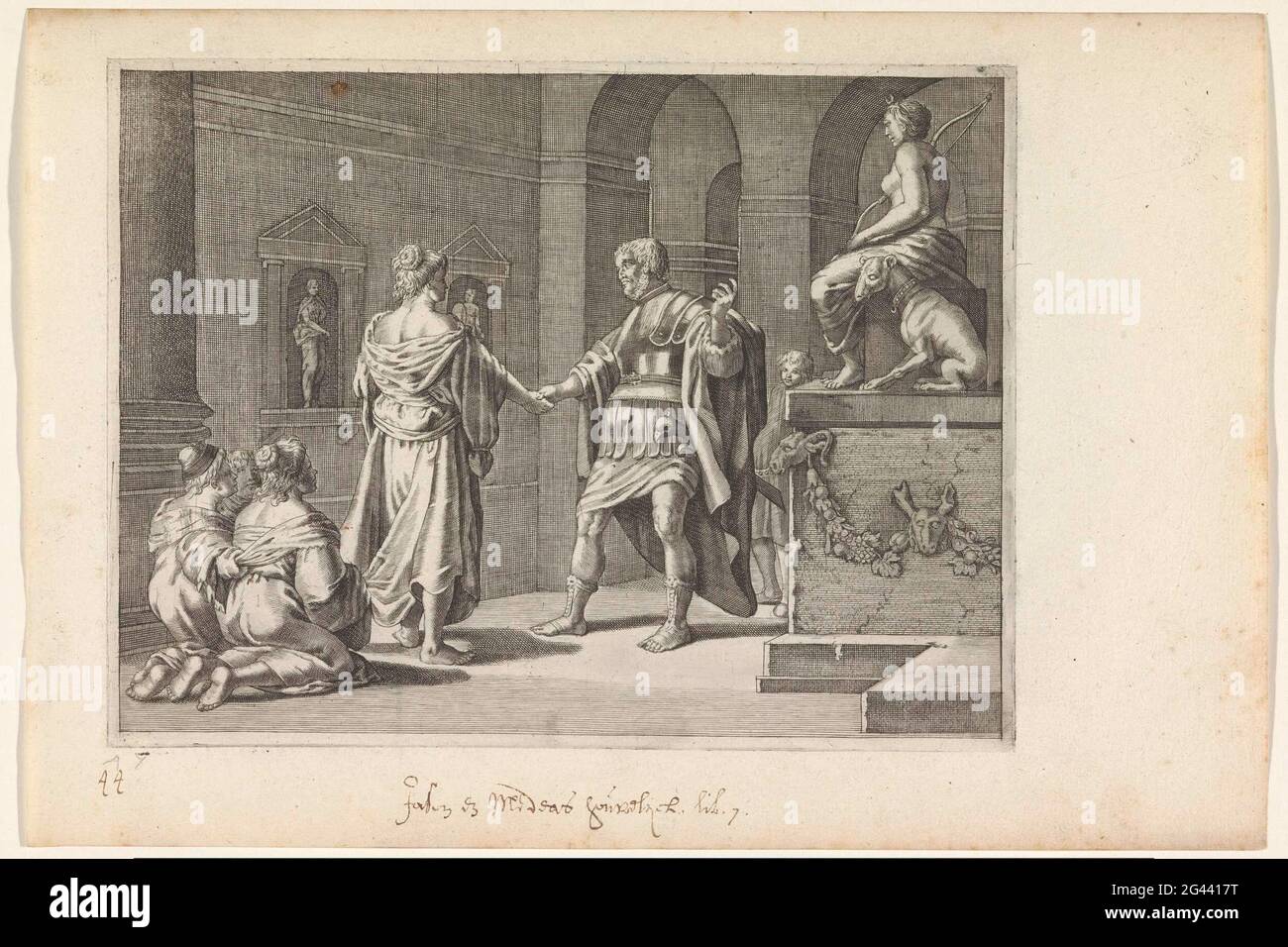 Jason and Medea at the altar of Diana; Metamorphoses from Ovid Stock ...