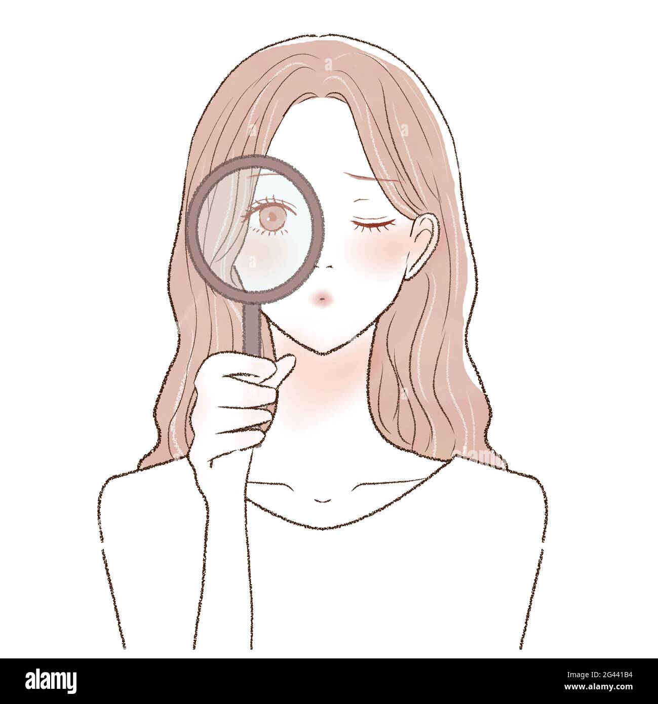 Using magnifying glass search Cut Out Stock Images & Pictures - Alamy