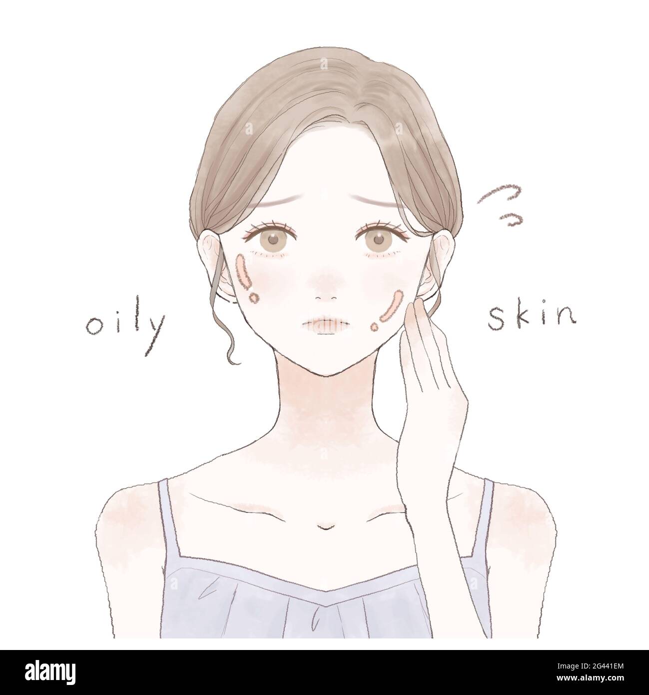 Oily skin woman Cut Out Stock Images & Pictures - Alamy