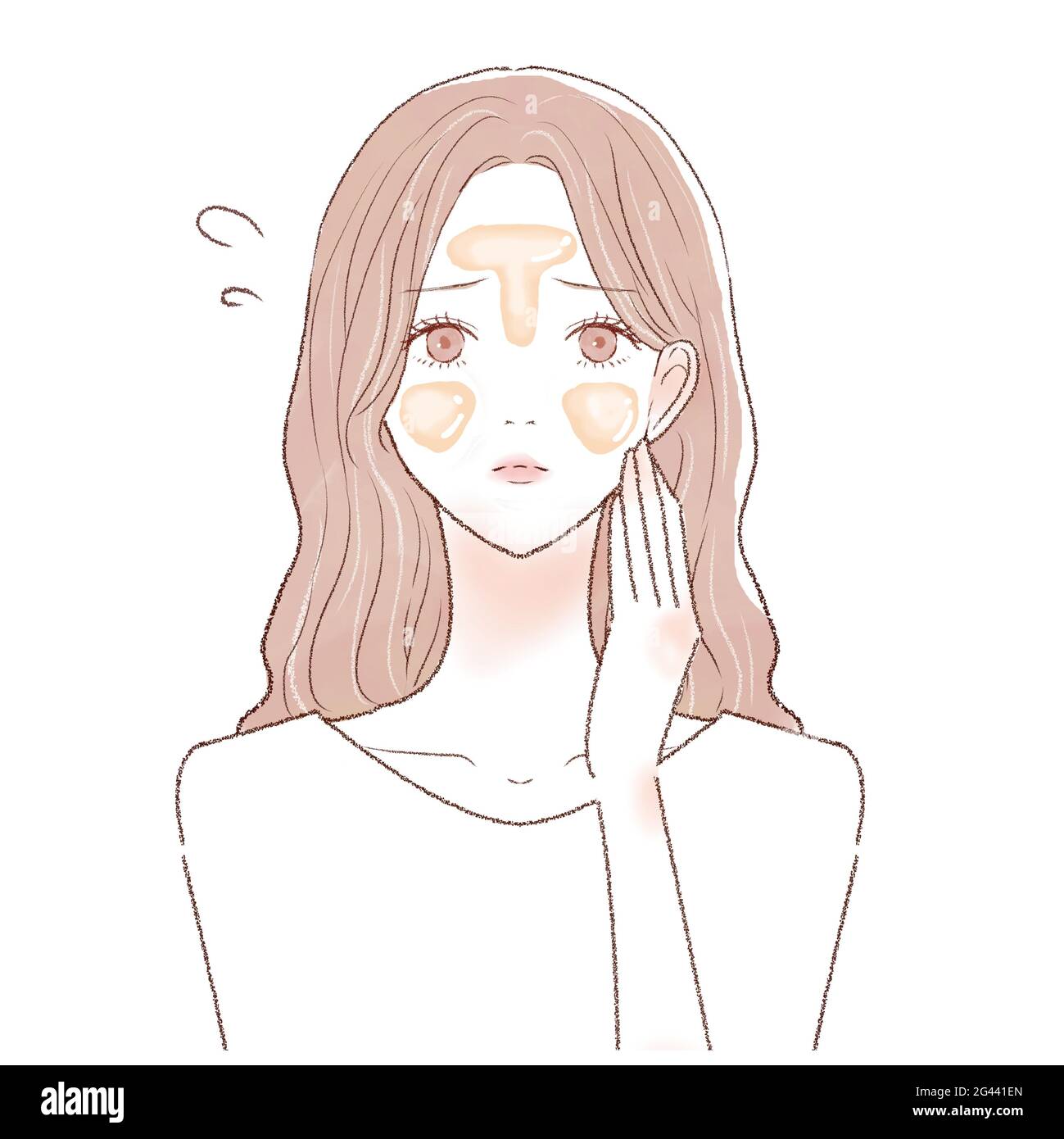 Oily skin woman Cut Out Stock Images & Pictures - Alamy