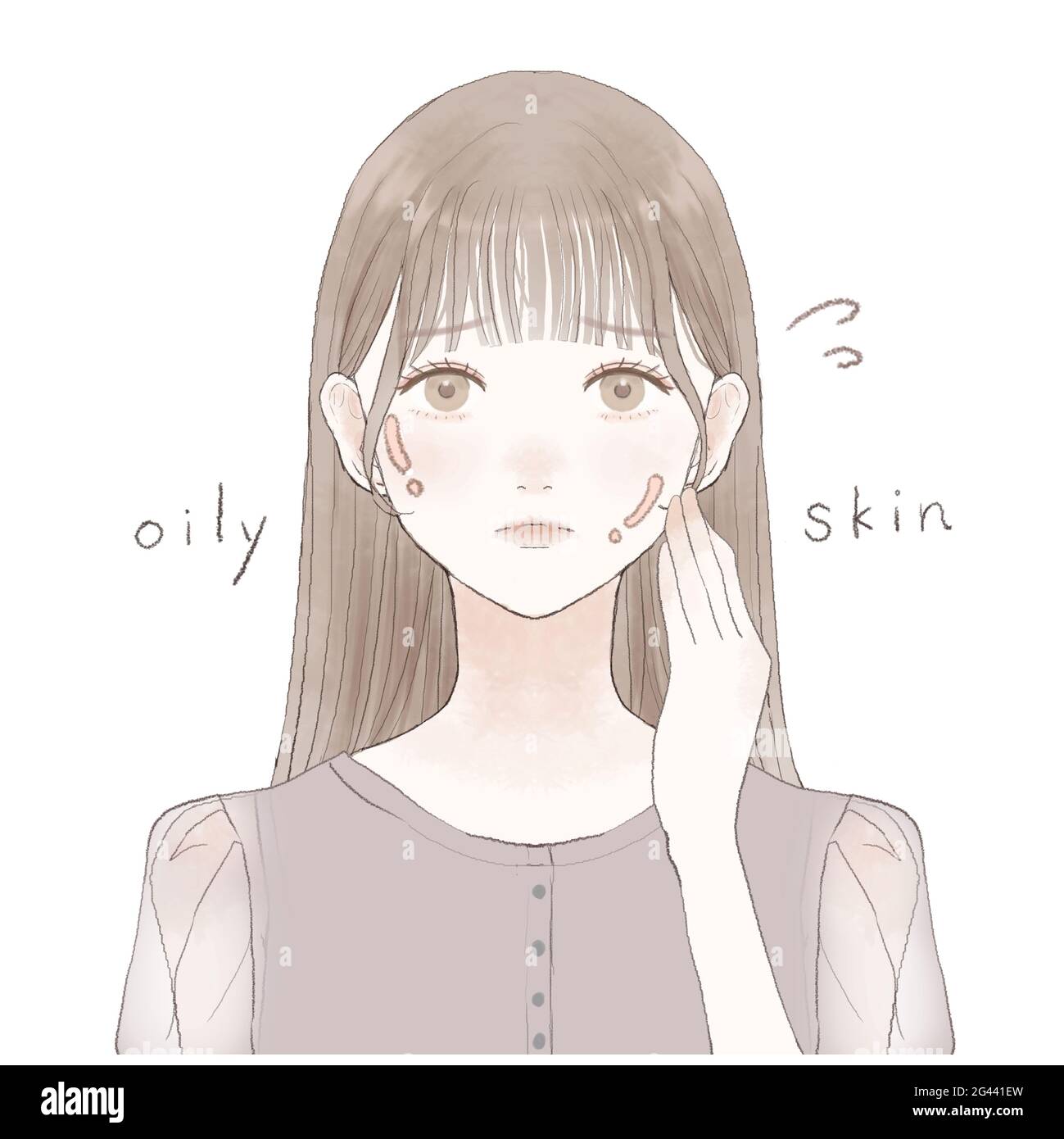 Oily skin woman Cut Out Stock Images & Pictures - Alamy