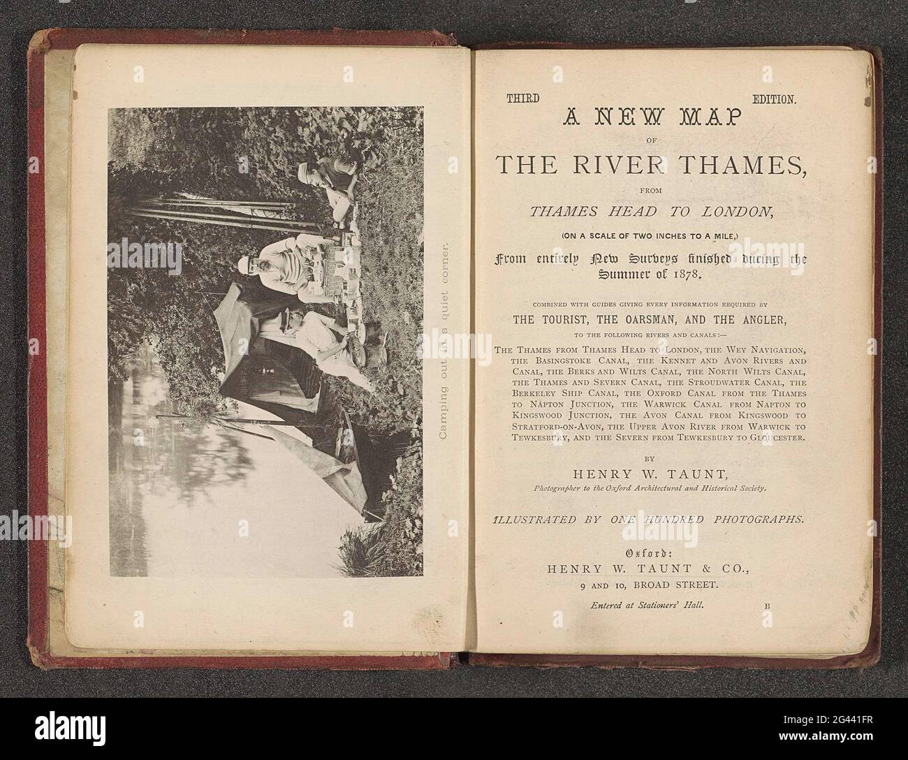 A new map of the river Thames from Thames Head to London Stock Photo ...