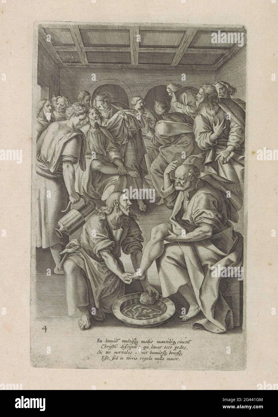 Foot washing of Peter; Life and passion of Christ; Thesaurus Novi ...
