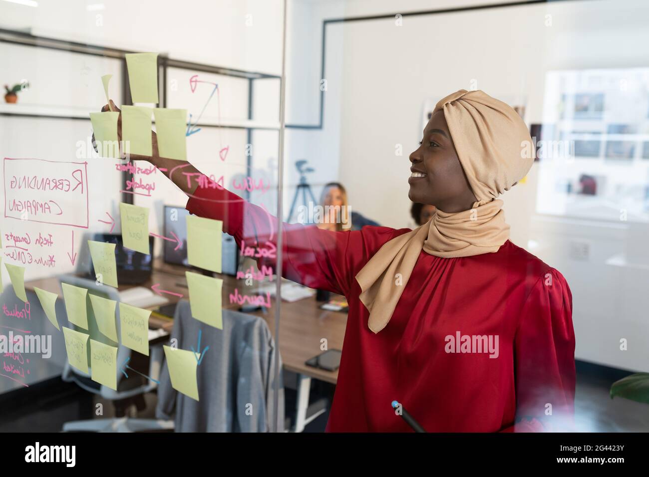Putting sticky note hi-res stock photography and images - Alamy