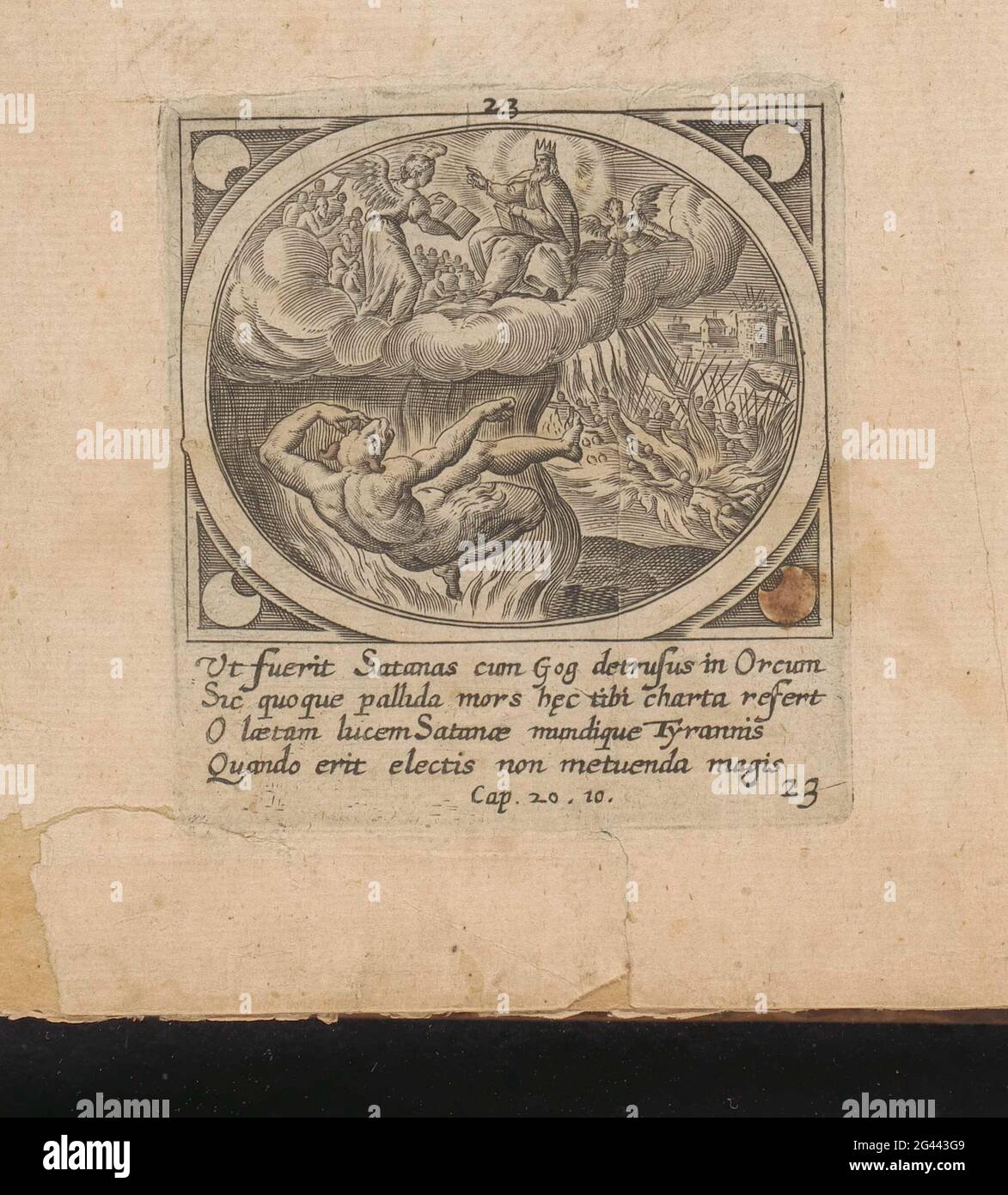 Last judgment and devil thrown into the pool of fire; Van den ...