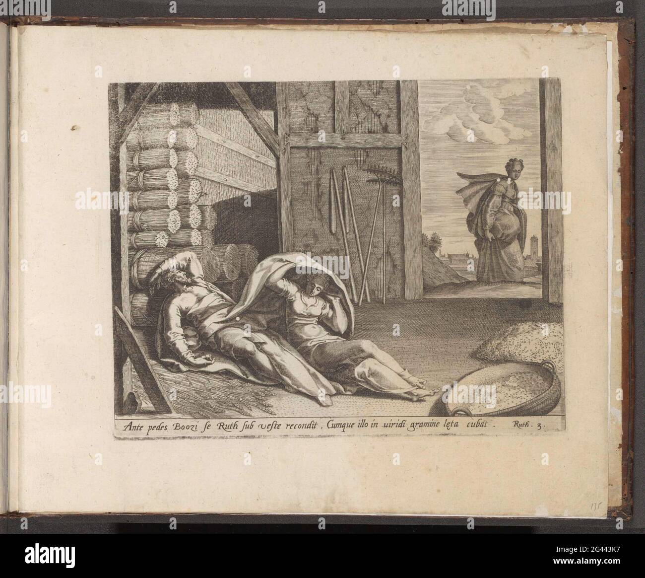 Ruth is sleeping at the foot of Boaz; History of Ruth; Historia Ruth ...