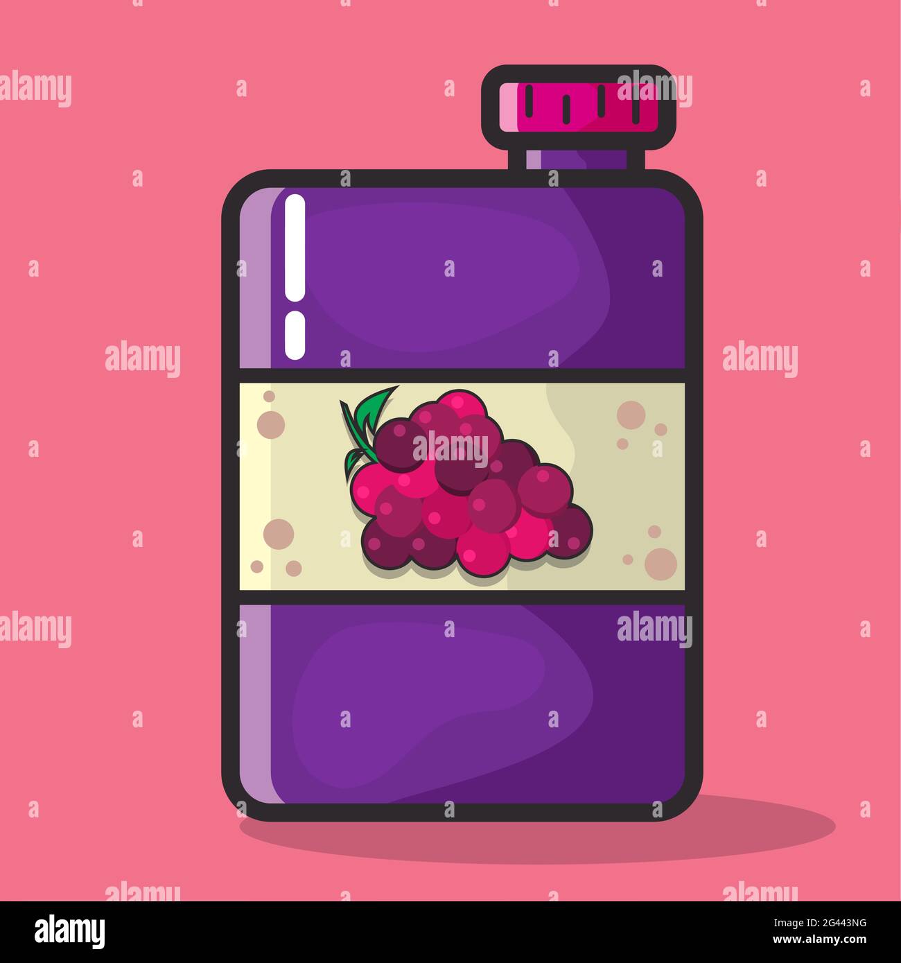 grape juice bottle vector illustration in flat style Stock Vector Image ...