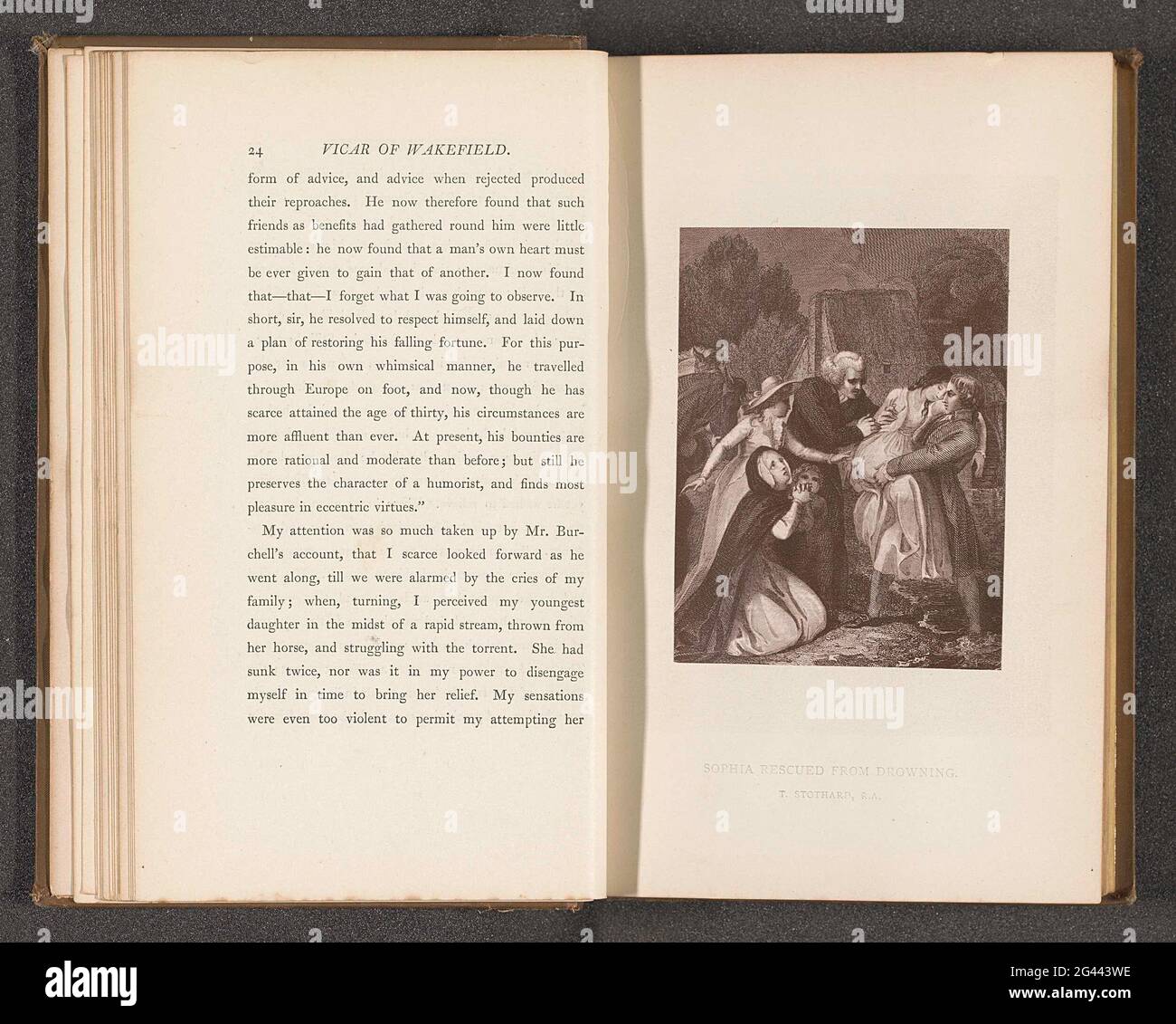 Photo reproduction of a print by Thomas Stothard, presenting an ...