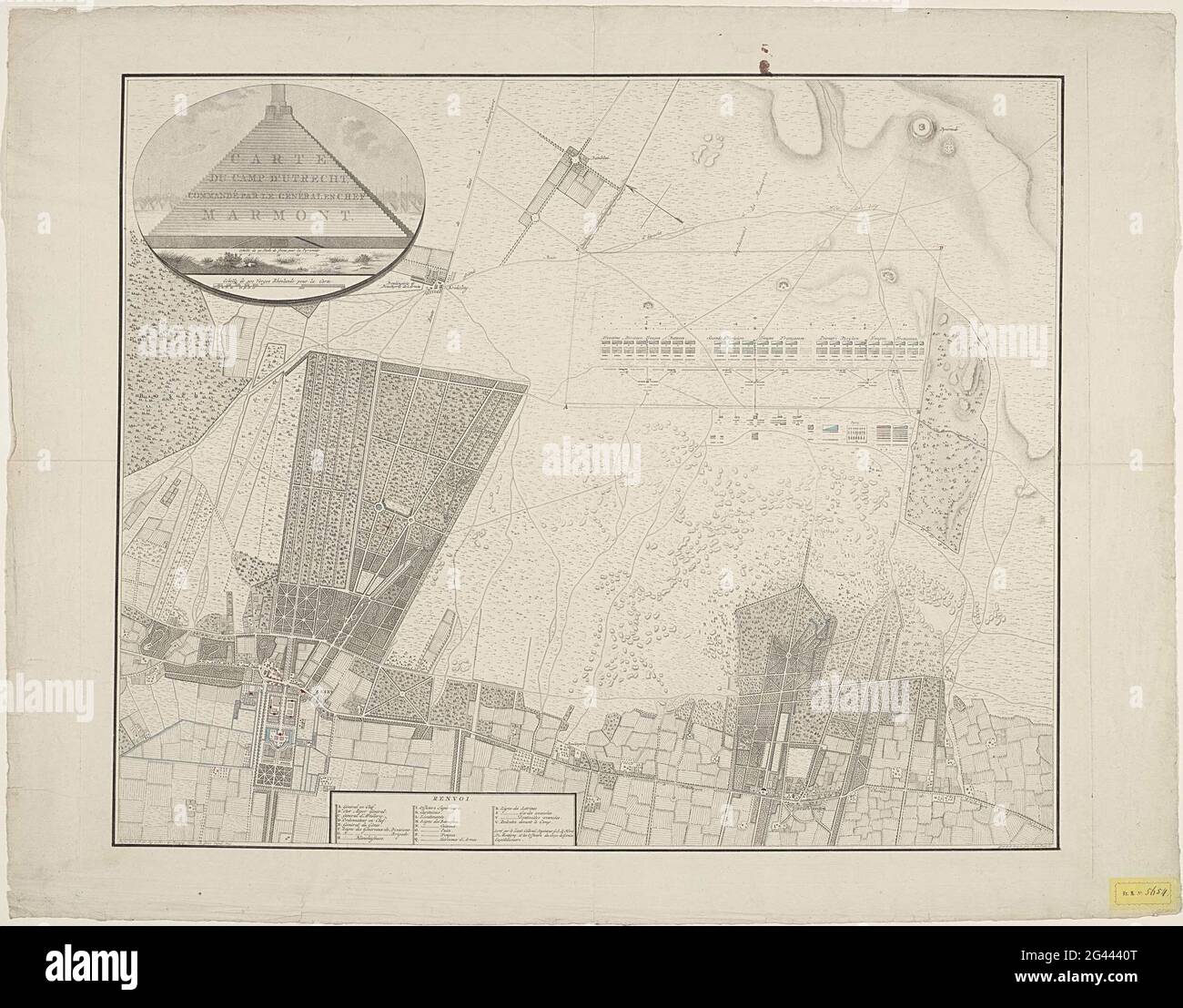 Map with the army camp at Zeist, 1805; Carte du Camp d'Utrecht ...