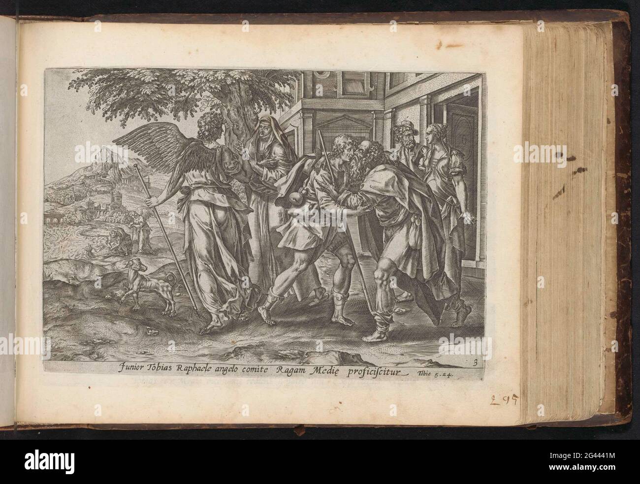 Tobias and the angel say goodbye to Tobit and Anna; The history of ...