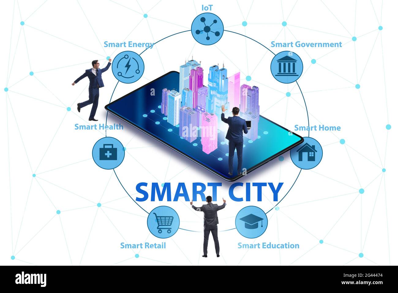 Big modern city in Cut Out Stock Images & Pictures - Alamy