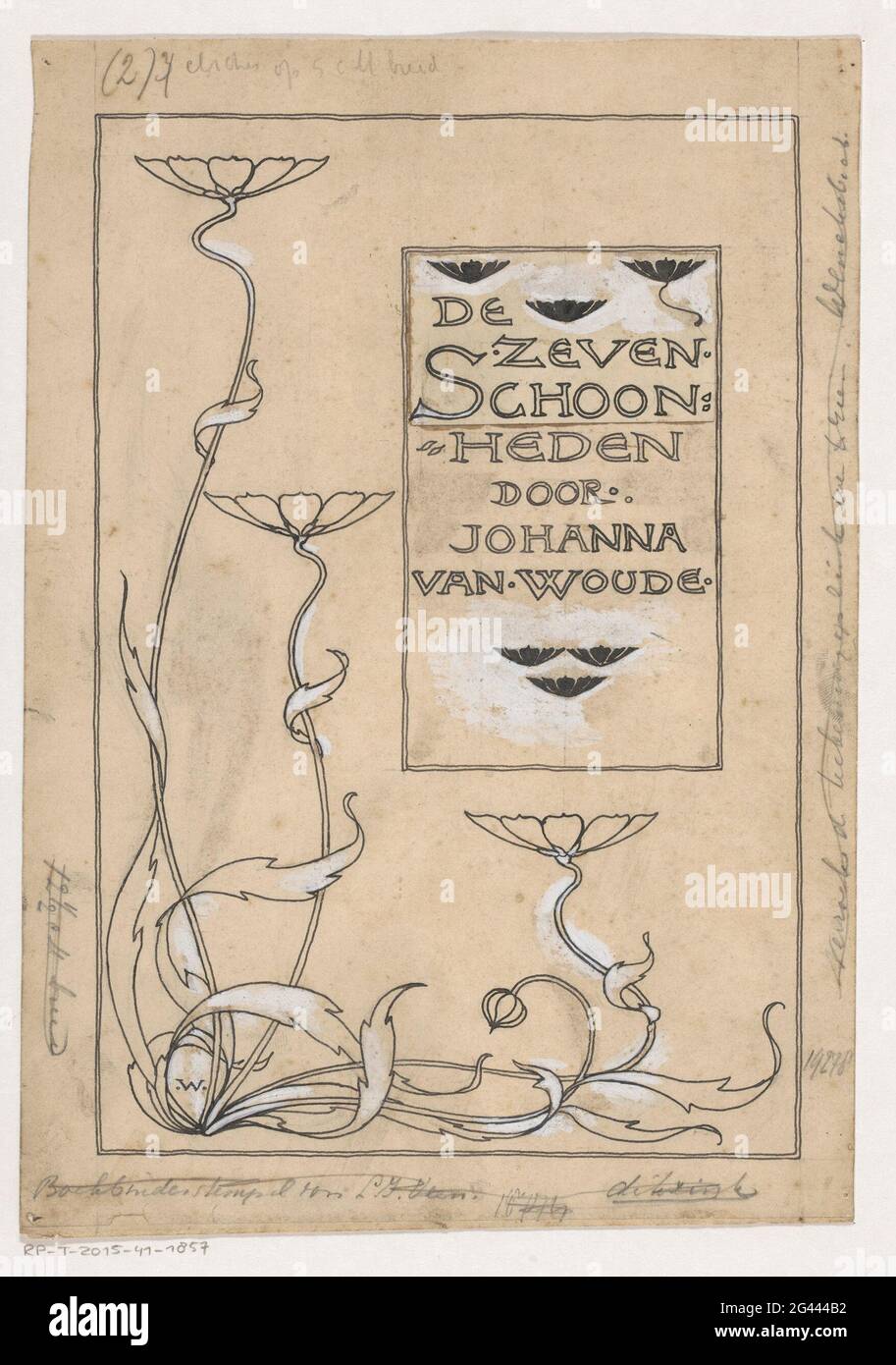 Band design for: Johanna van Woude, the seven beauties, 1897. Booking ...