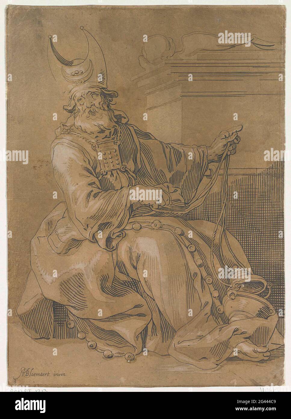 Aaron sitting at the ark of the covenant Stock Photo - Alamy