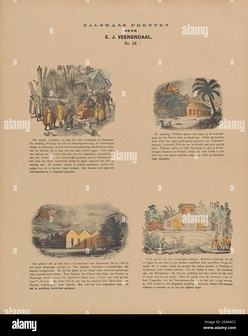 John Williams on Samoa; Salmans prints. Leaf with 4 shows from the ...