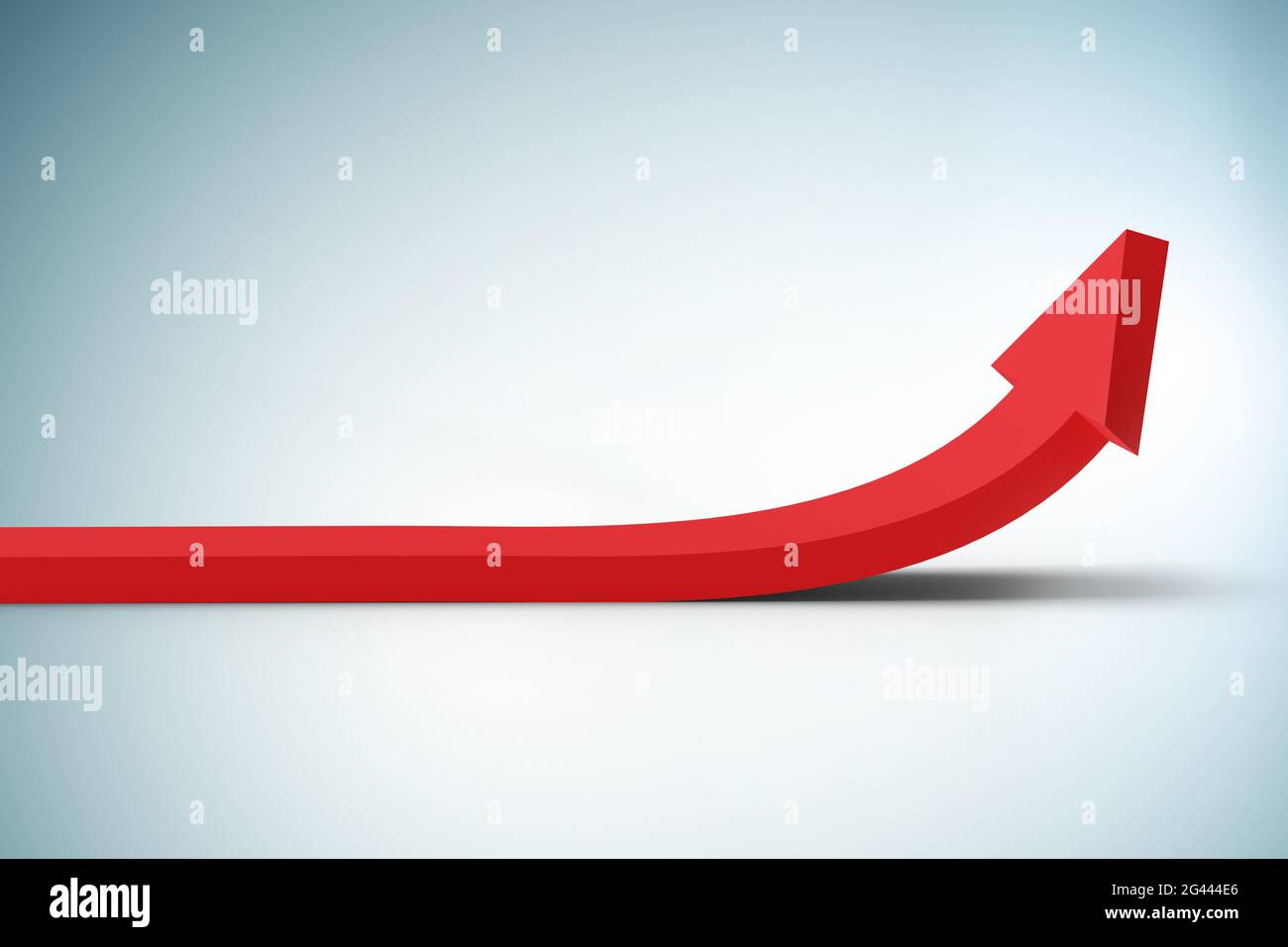 Simple arrow indicating growth - 3d rendering Stock Photo - Alamy