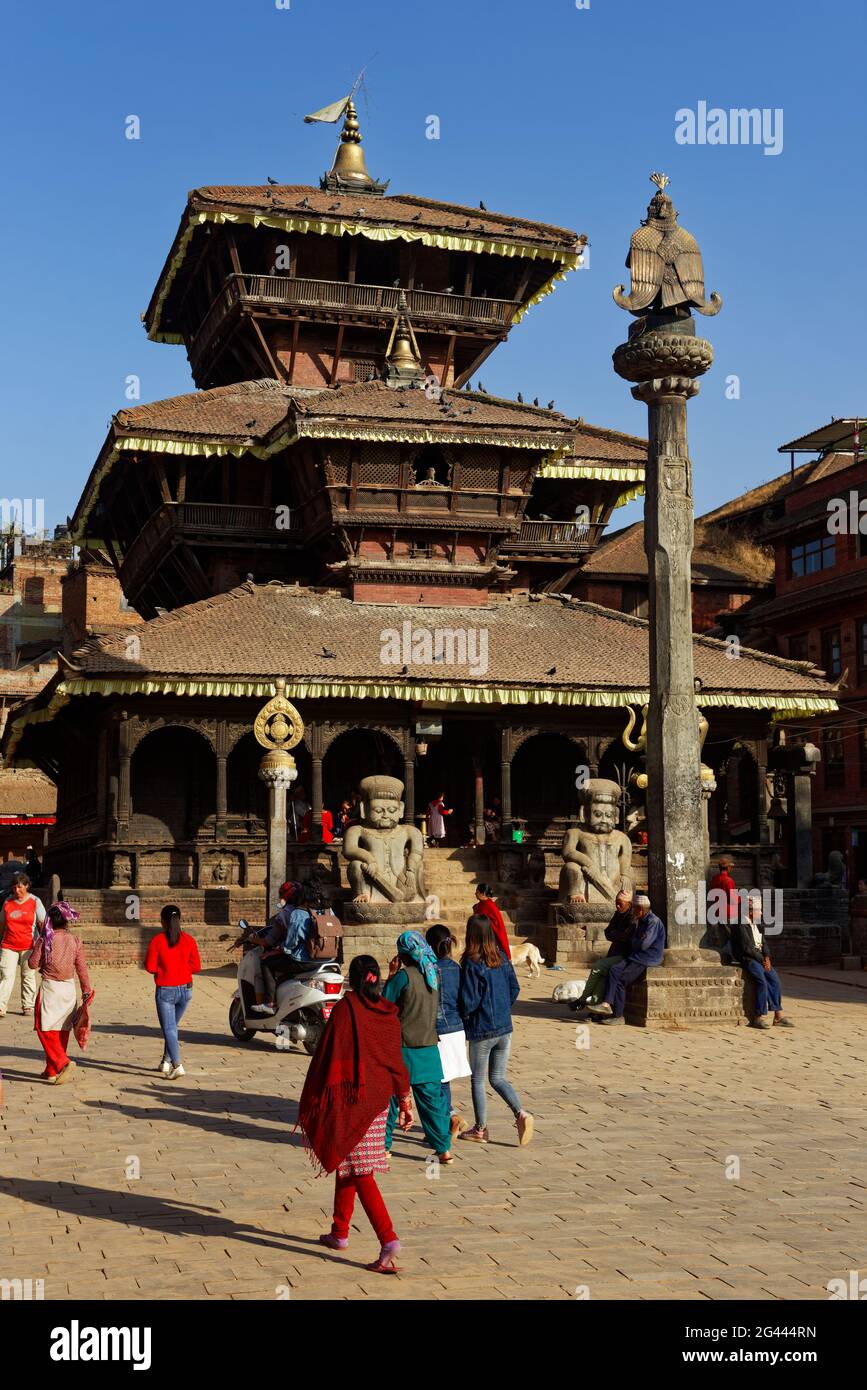 The Dattatreya Temple in Bhaktapur, Kathmandu Valley, Nepal, Asia Stock ...