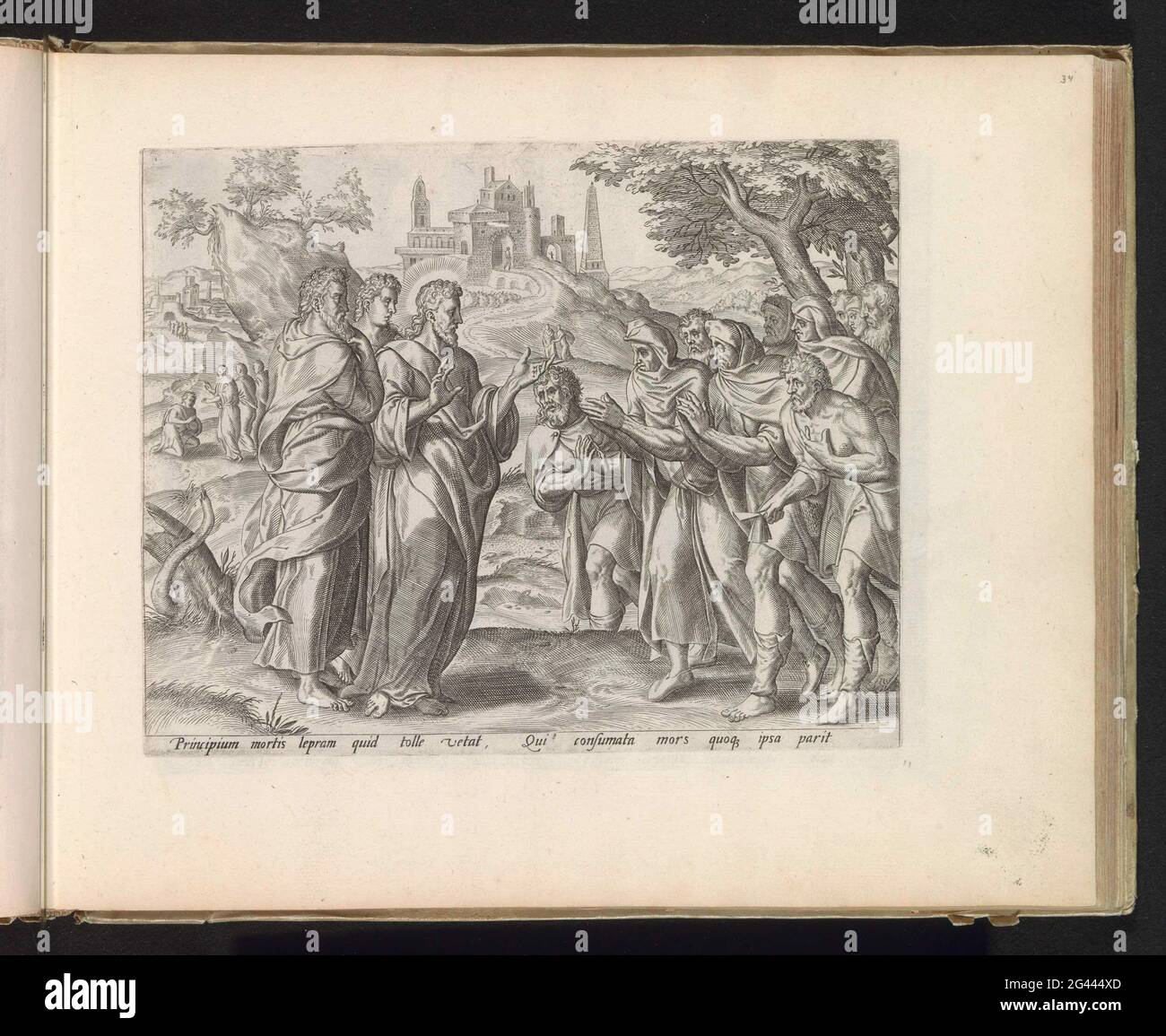 Christ heals ten lepers; Miracles of Christ; Thesaurus Novi Testamenti ...