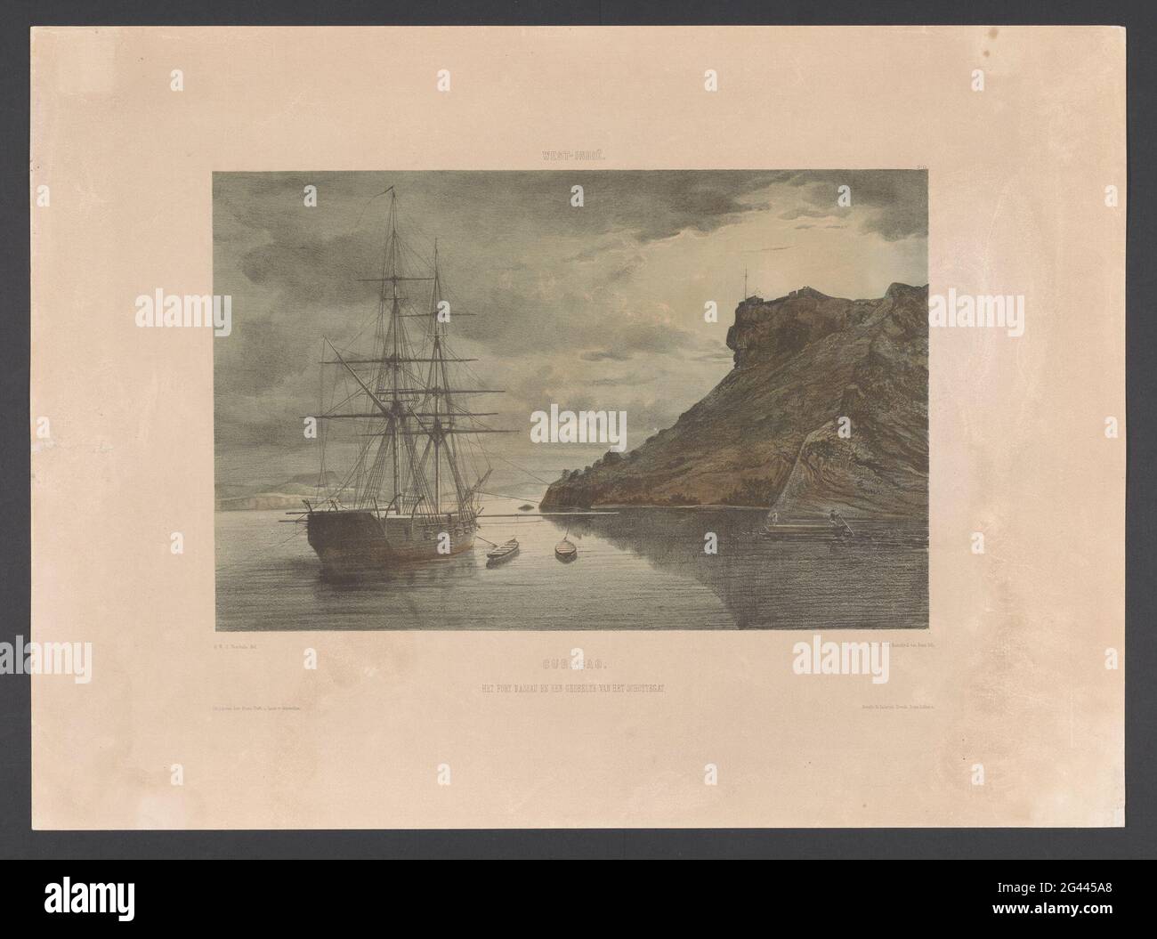 Fort Nassau and the Schottegat; Curacao. The Fort Nassau and a part of ...