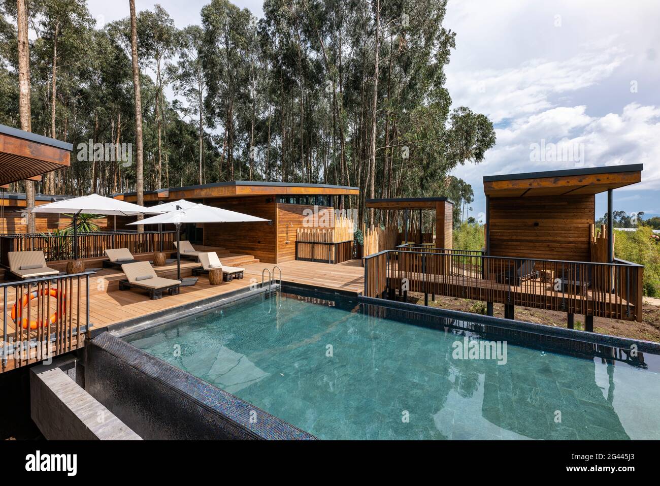 Swimming pool and spa building in the luxury resort One Stock Photo - Alamy