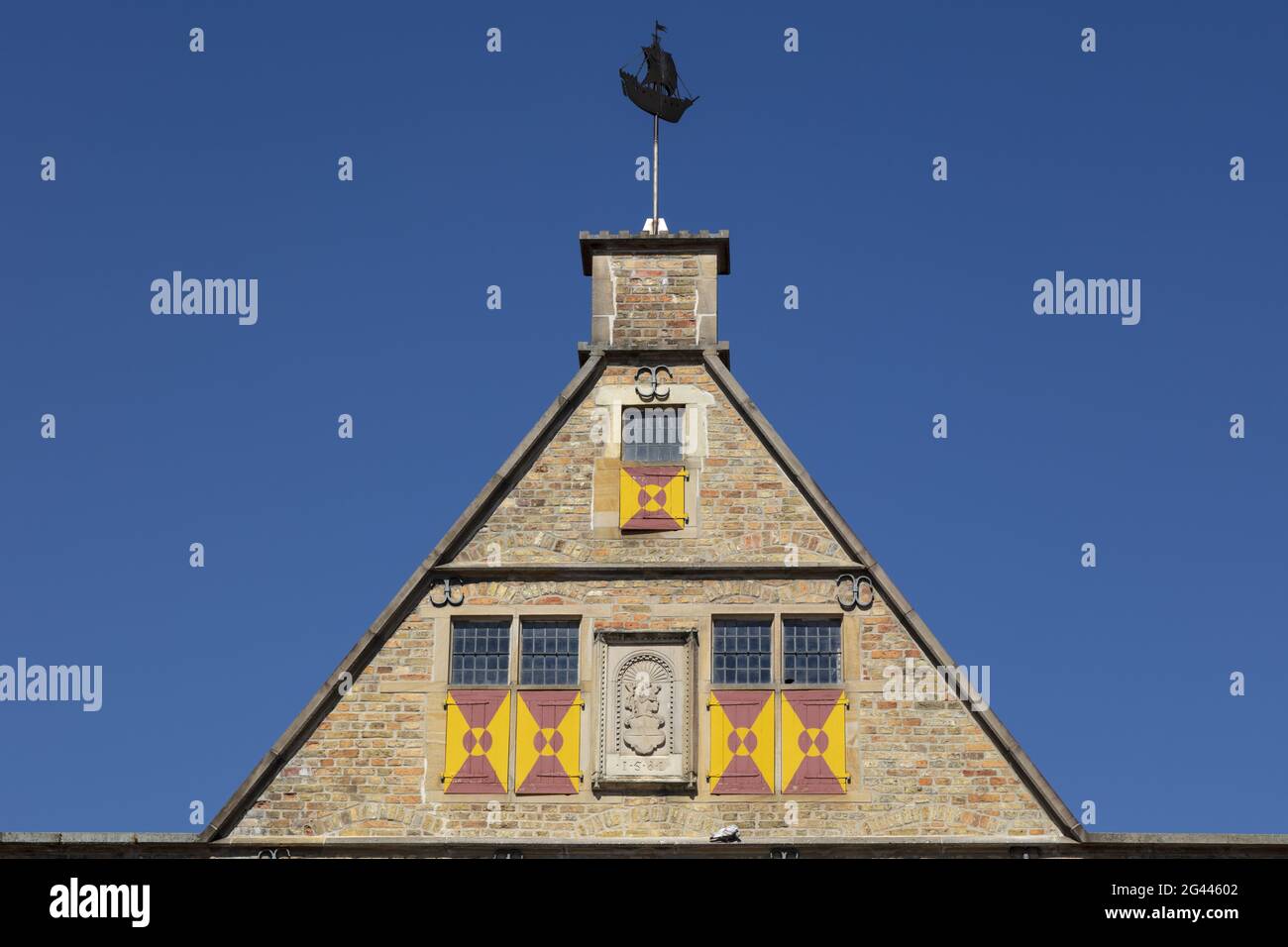 Gable at the old town hall, Werne, North Rhine-Westphalia, Germany ...