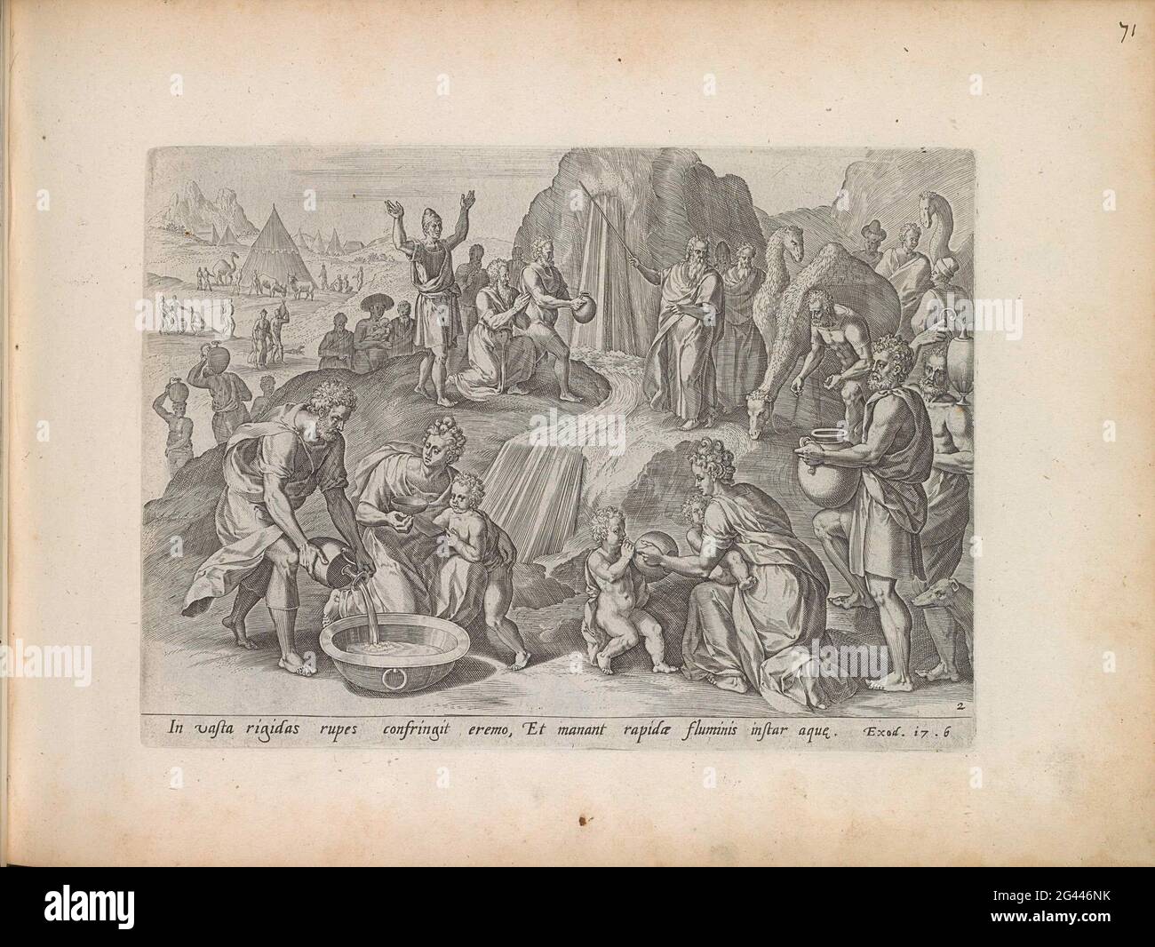 Moses strikes water from the rock; History of Moses after the Exodus ...