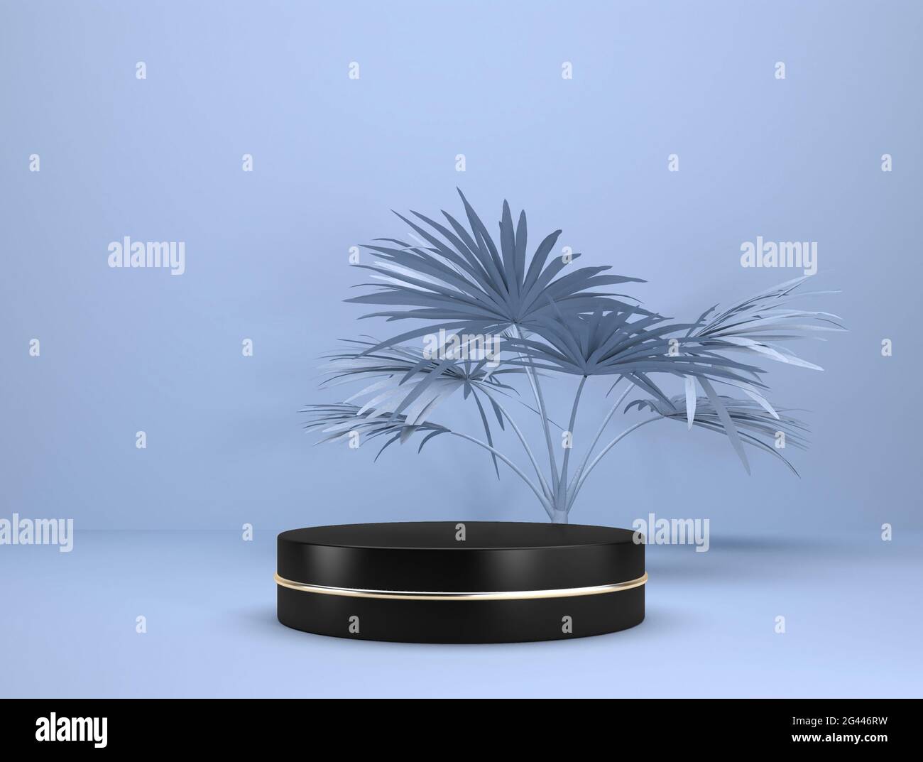 Abstract template as presentation stage with leaf in front of ...