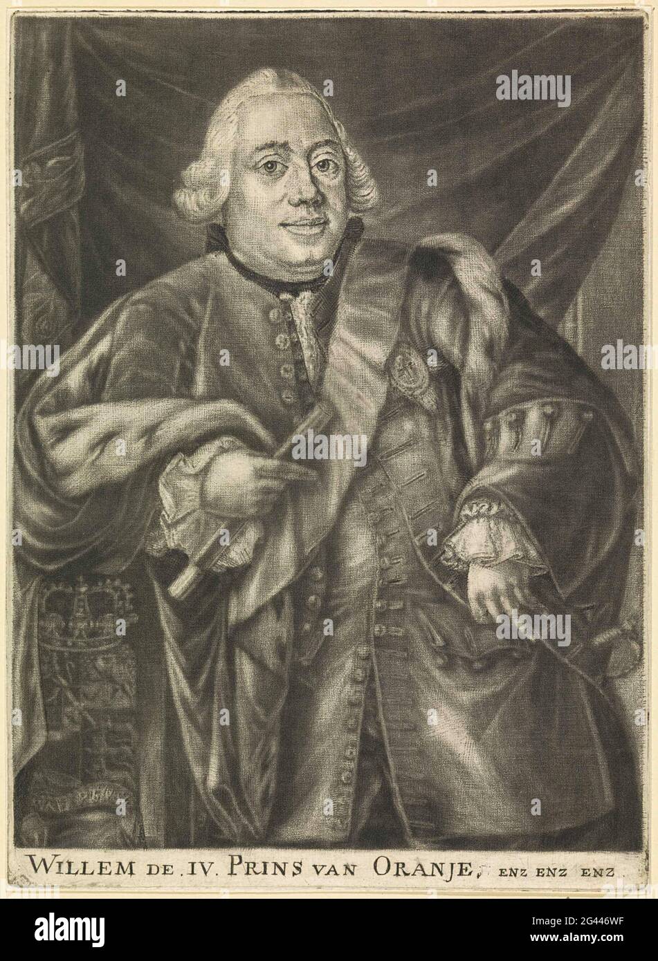 Portrait of Willem IV, Prince of Orange-Nassau. Portrait of Willem IV ...